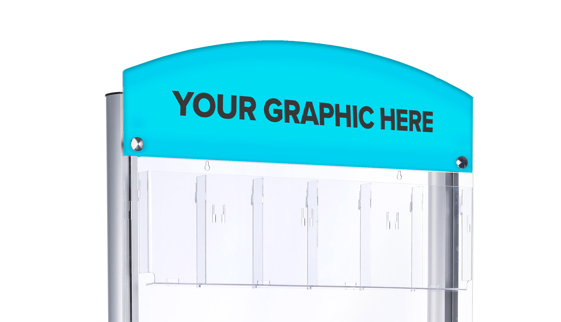 Single-Sided Custom Header for RP12 Floor Stands | Displays2Go