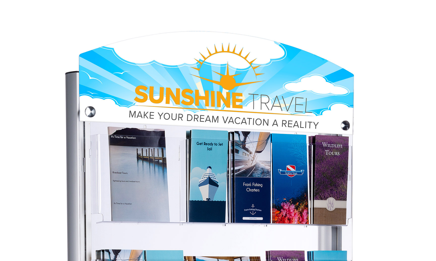 Single-Sided Custom Header for RP12 Floor Stands | Displays2Go