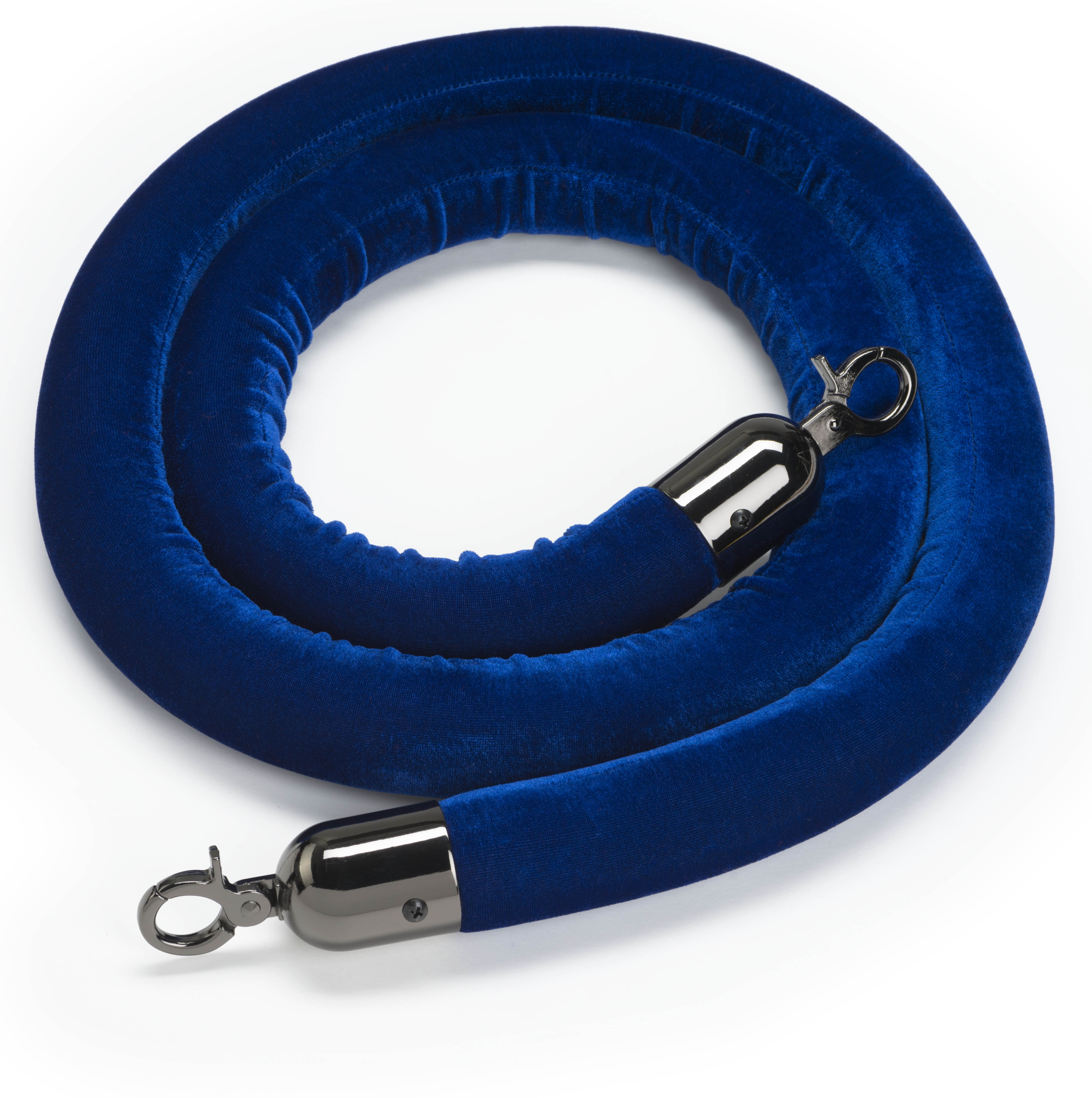 Blue Crowd Control Rope | Polished Black Clasps | Displays2Go