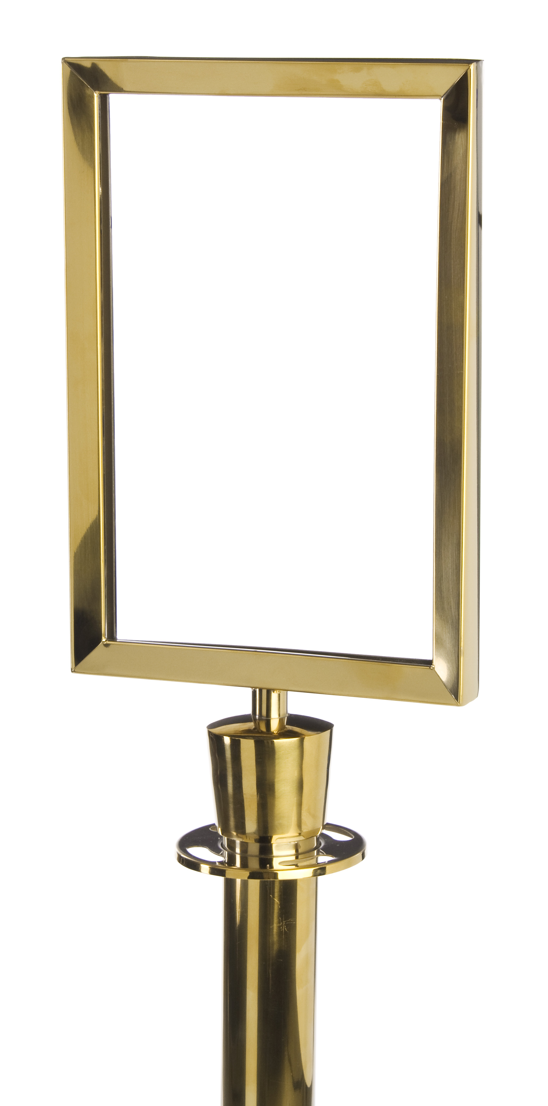 Stanchion Sign Frame - Brass | Displays2Go