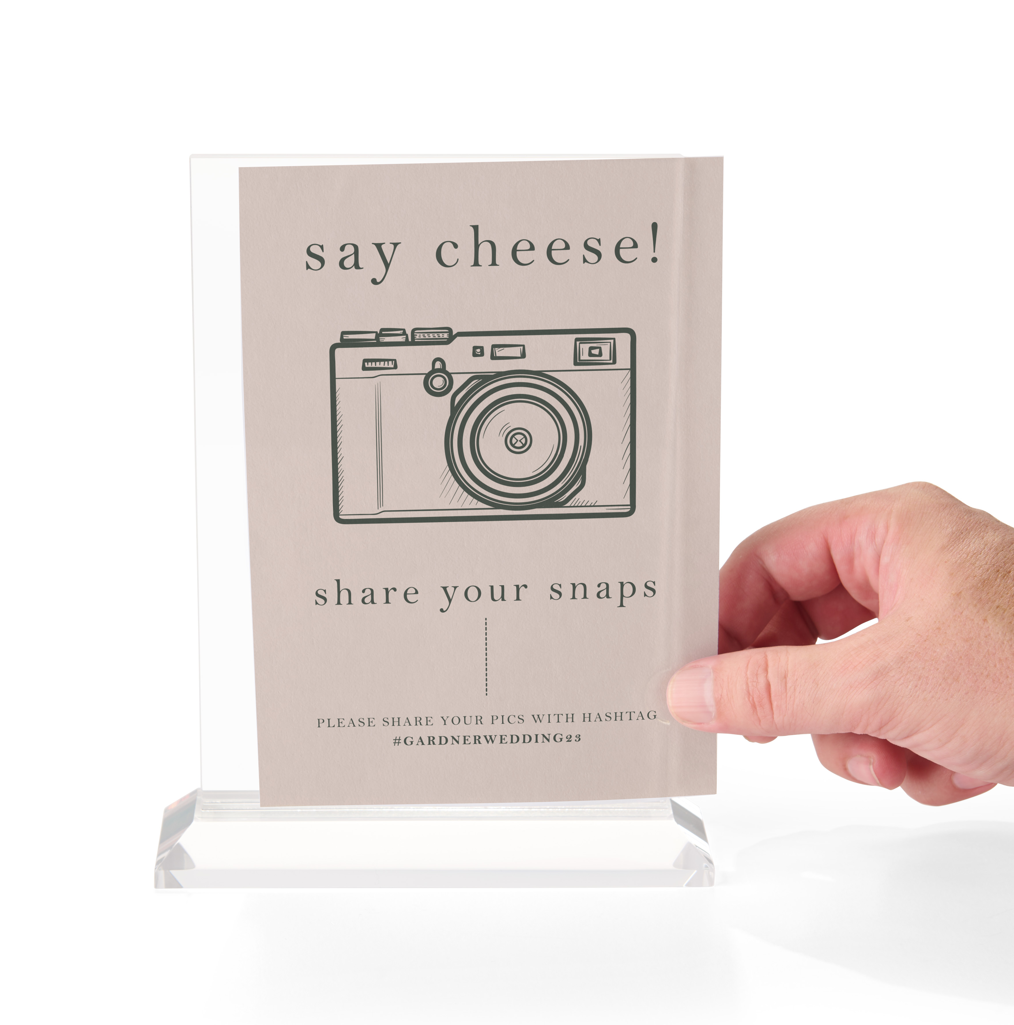 5x7 Recycled Acrylic Frame w/ Clear Base & Top-Loading Design | Displays2Go