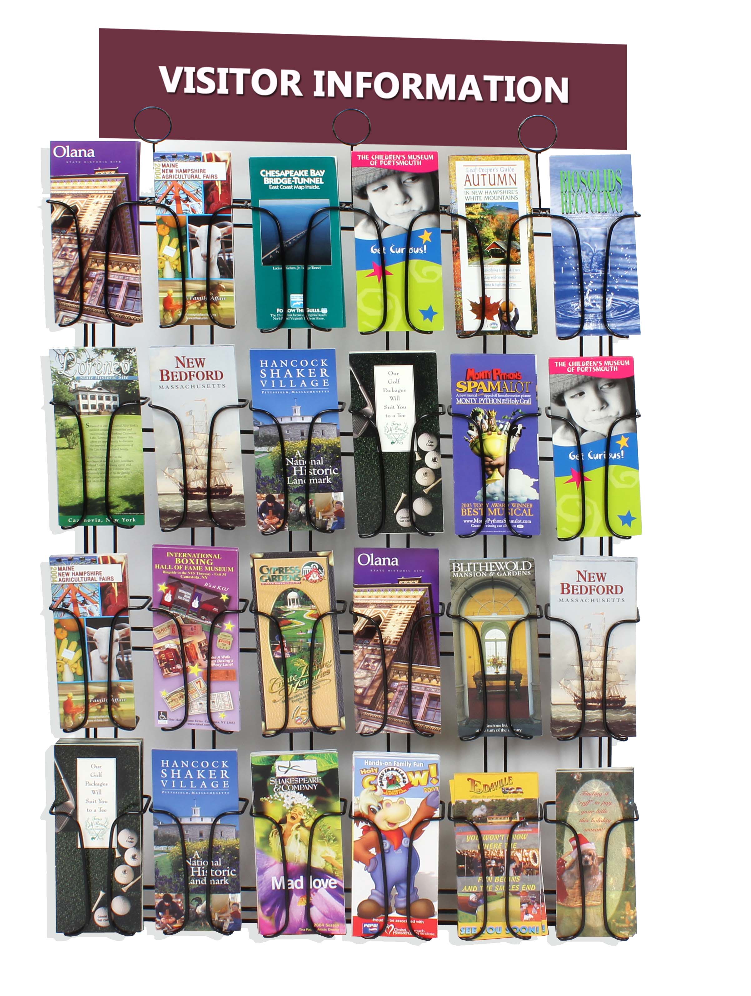 Wall Brochure Rack | Holds 24 Individual Pockets for Pamphlets ...