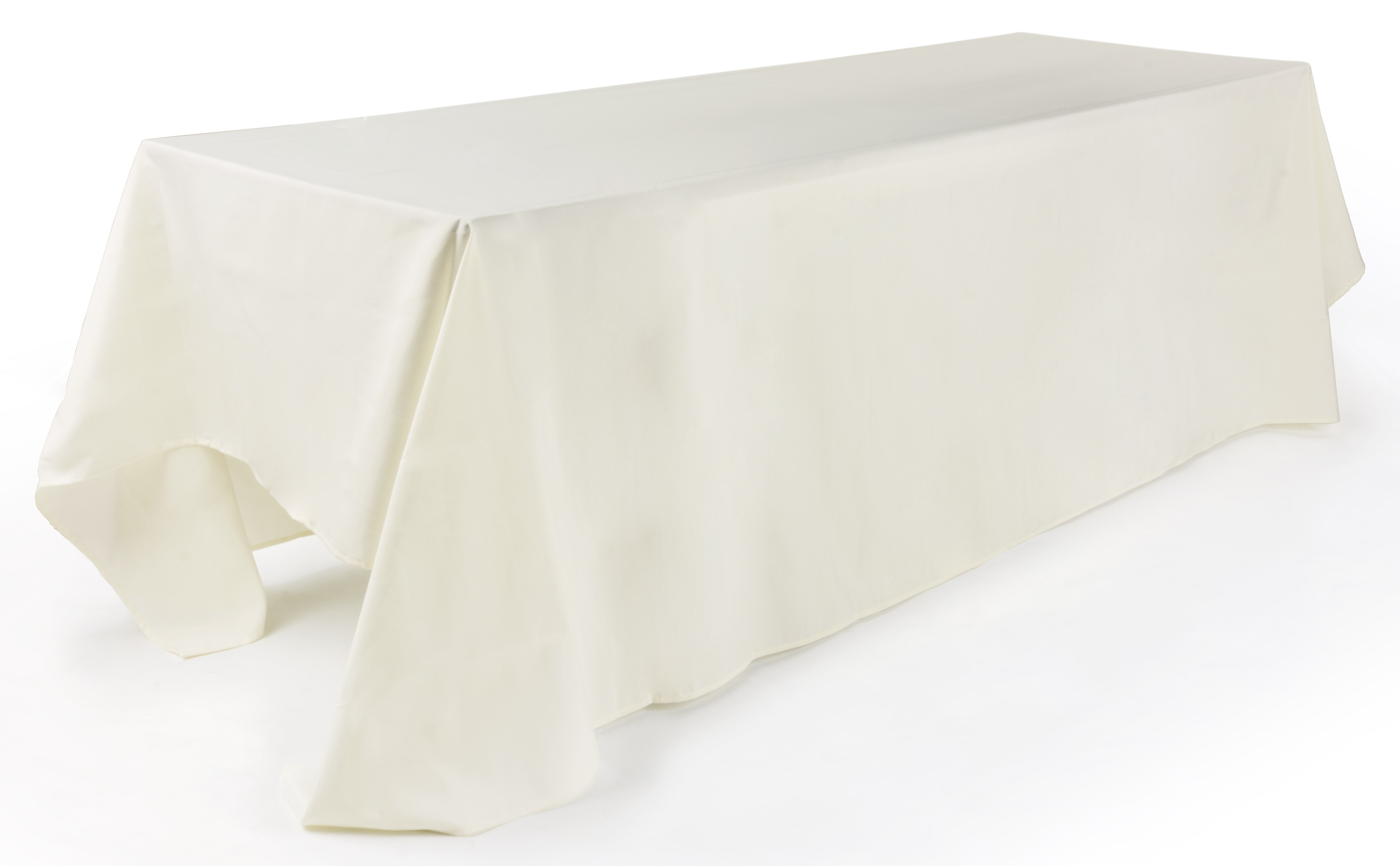 Rectangular Tablecloth | 132" Ivory Linen | Displays2Go