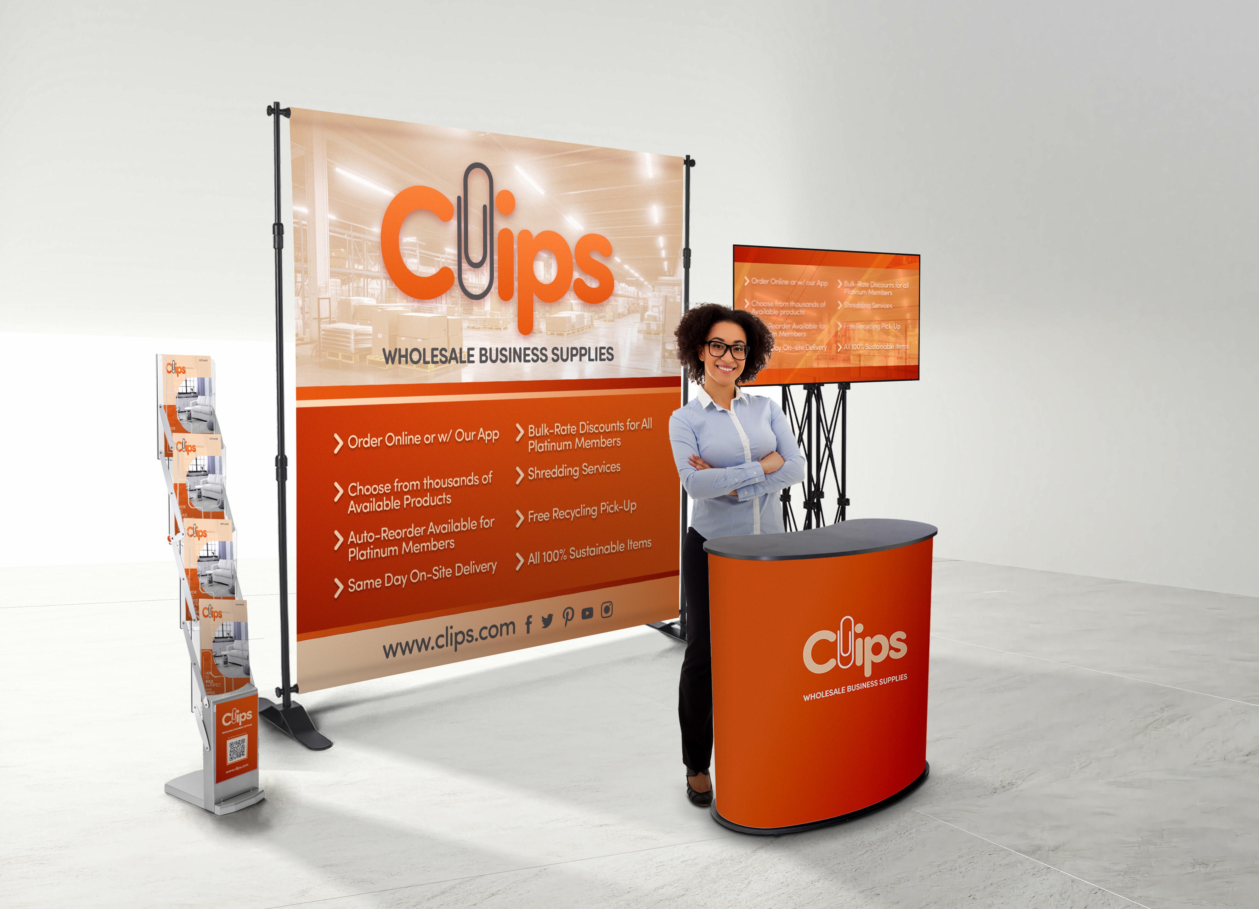 Step & Repeat Banner Trade Show Package | 4-Piece 10x10 Kit | Displays2Go