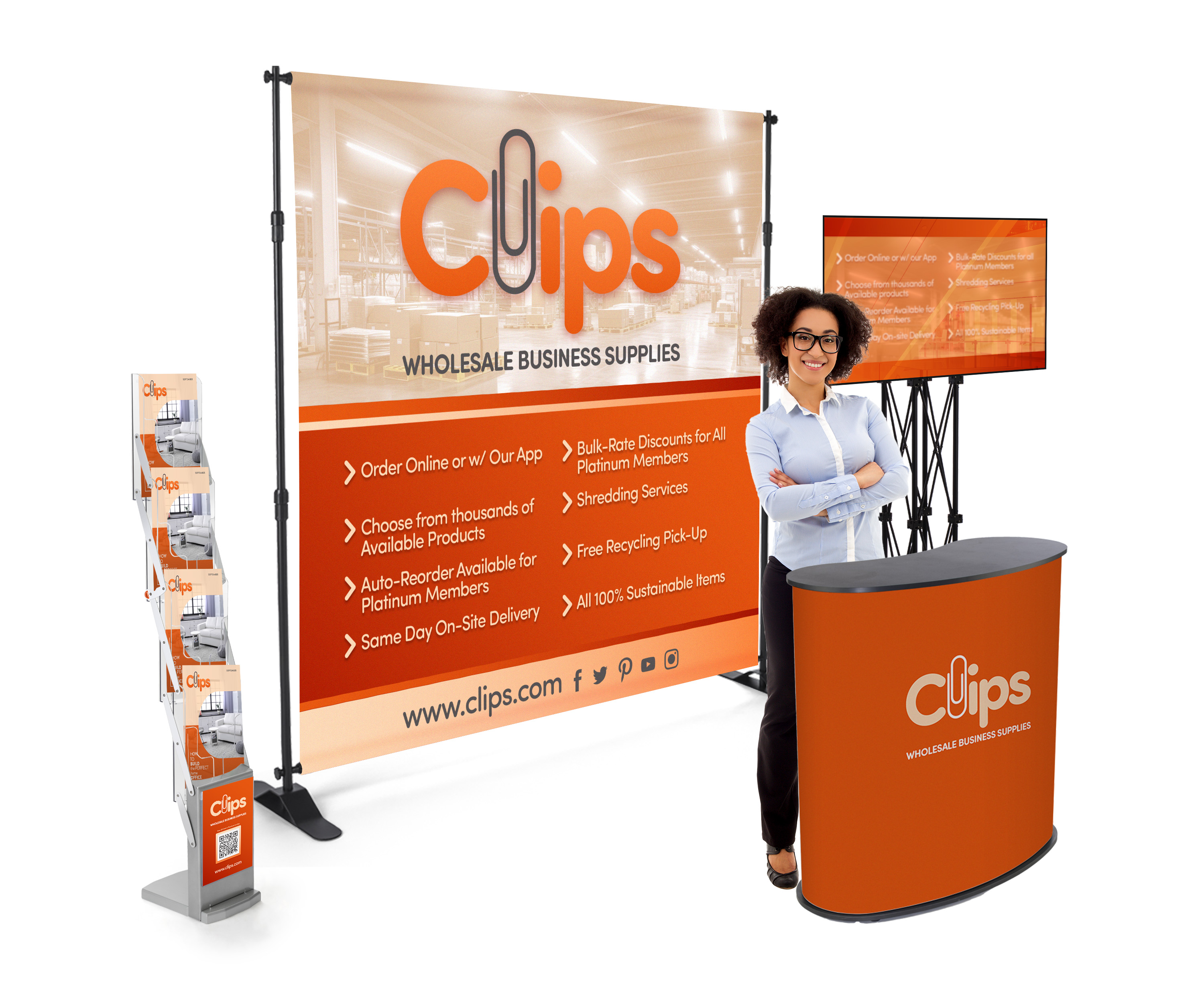 Step & Repeat Banner Trade Show Package | 4-Piece 10x10 Kit | Displays2Go