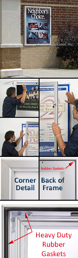 Outdoors Locking Poster Board | Weather Resistant