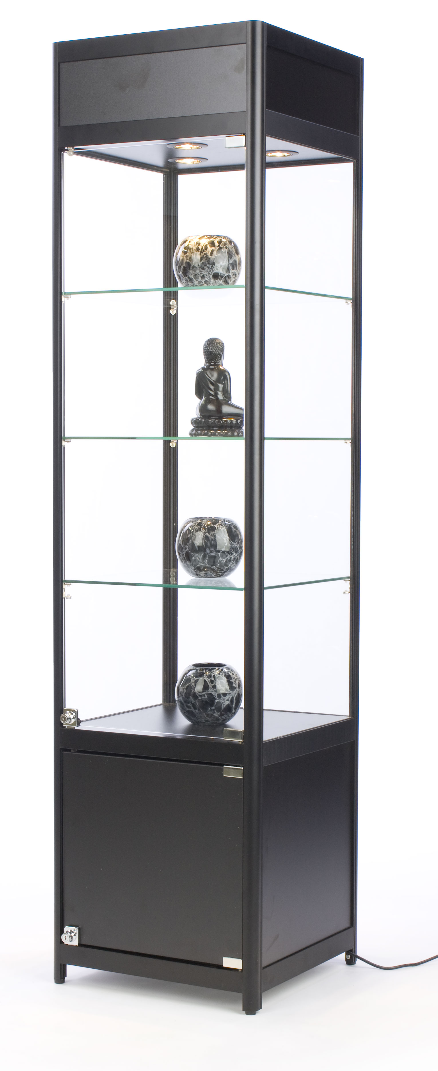 Glass Cabinet With Lock - Frameless Design | Displays2Go