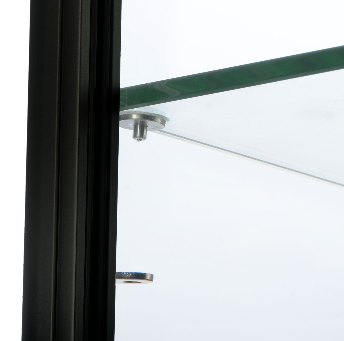 Black Knock Down Tower Showcase | Full Vision with 4 Shelves | Displays2Go