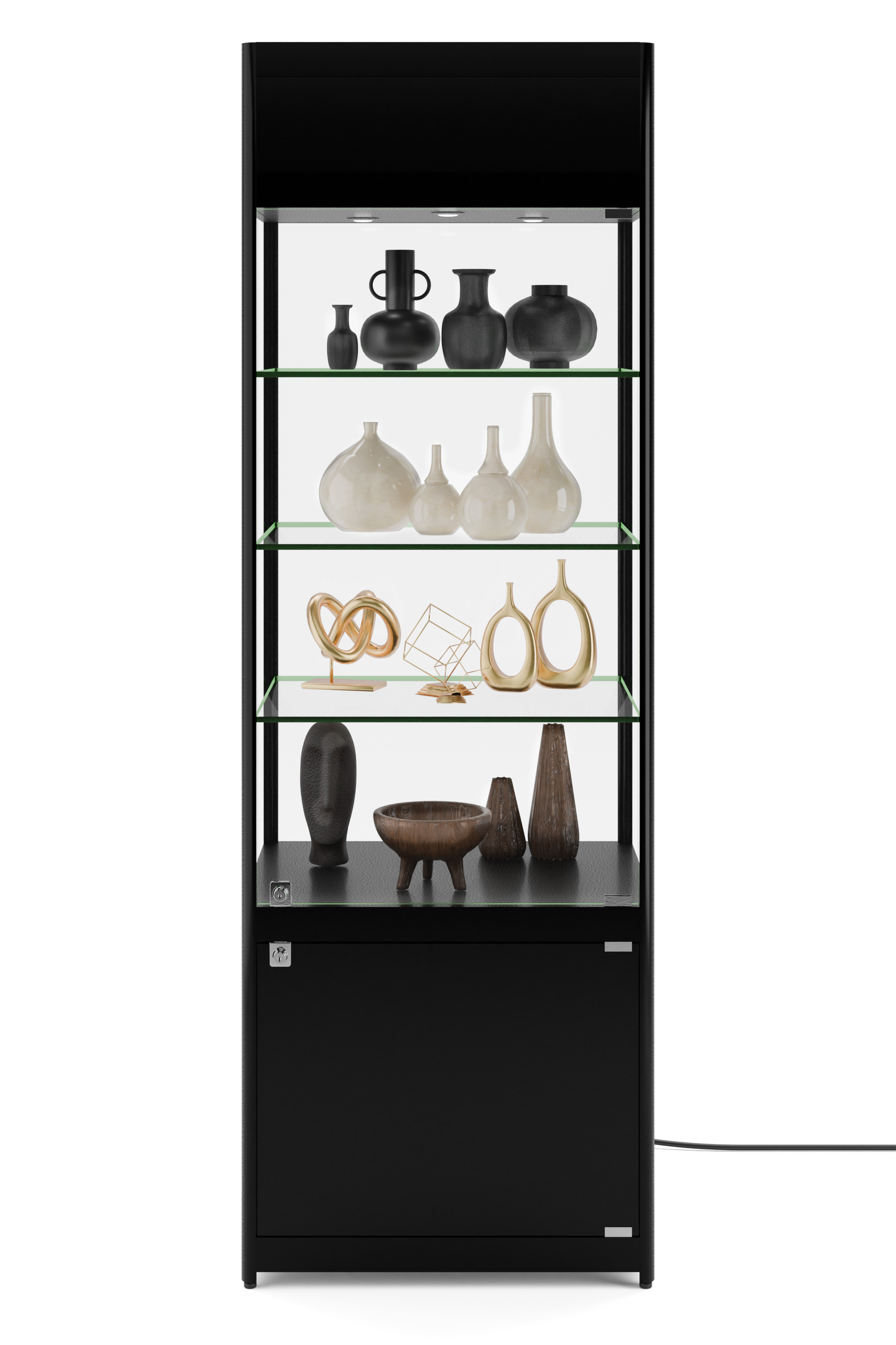 LED Retail Display Tower | Hinged Door with Lock | Displays2Go