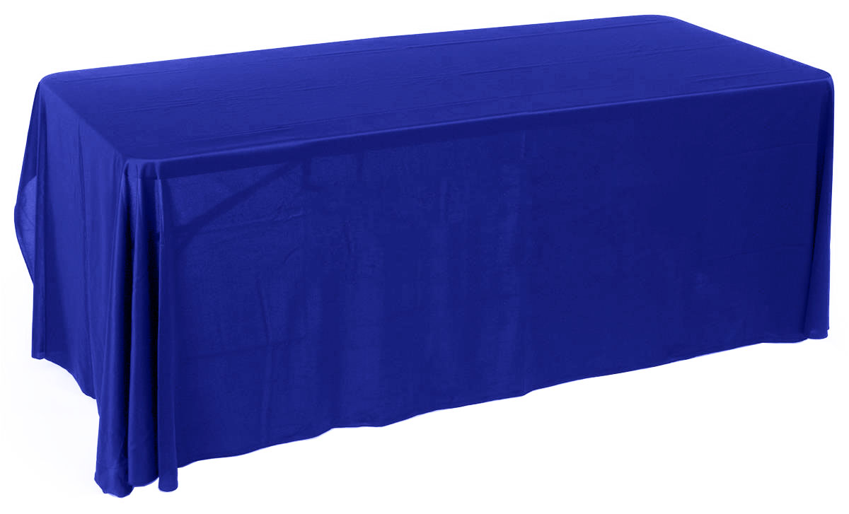 6ft. Economy Royal Blue Table Cover, Trade Show Accessory | Displays2Go