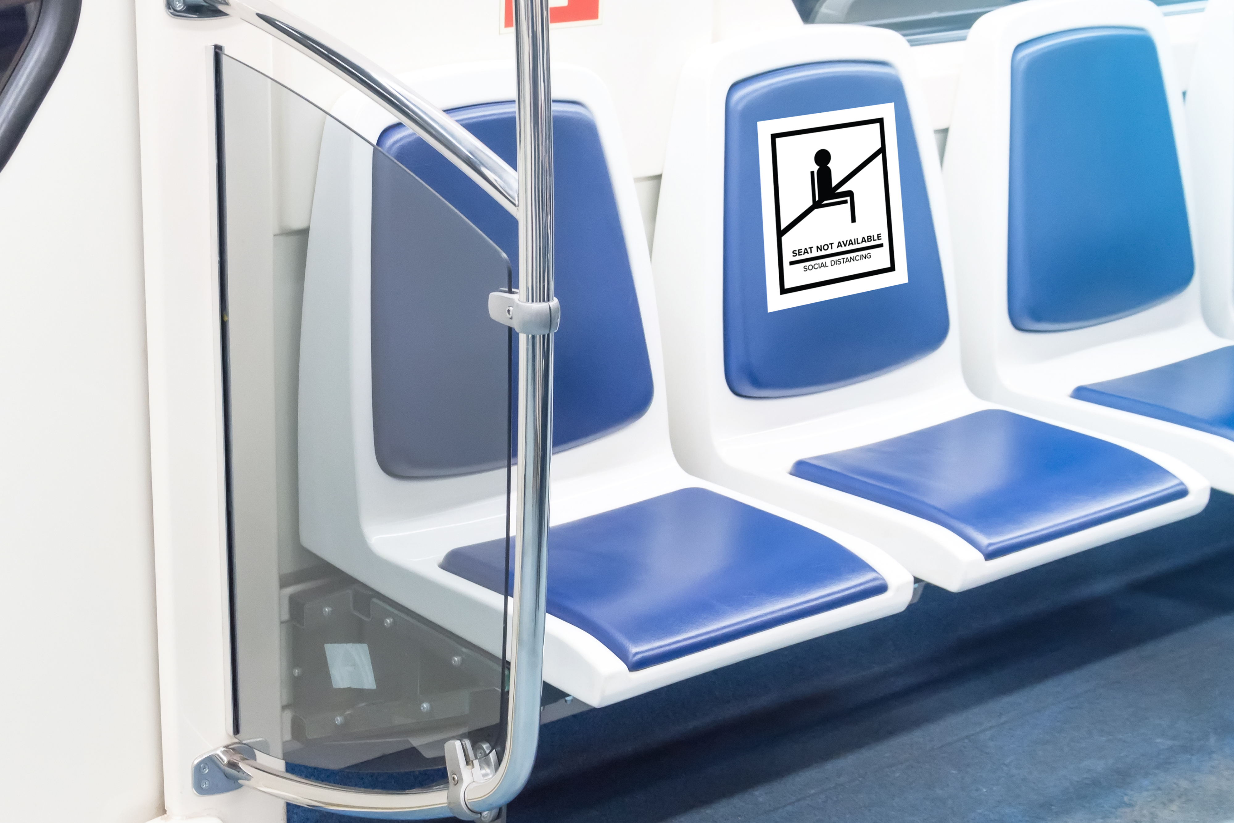 Social Distancing Seat Markers| Low-Tack Material | Displays2Go