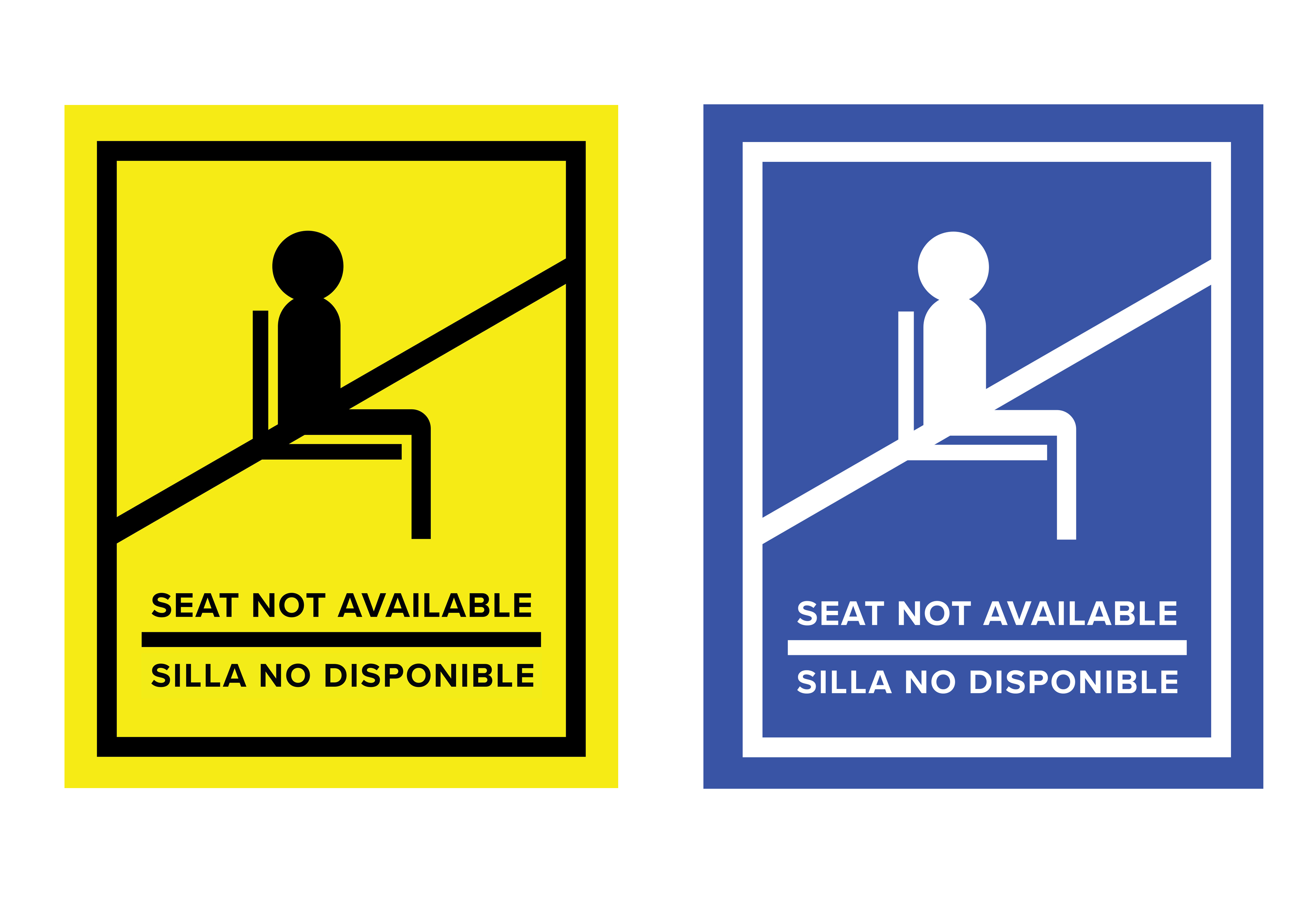 English/Spanish Social Distancing Seat Sticker | Removable Decal ...
