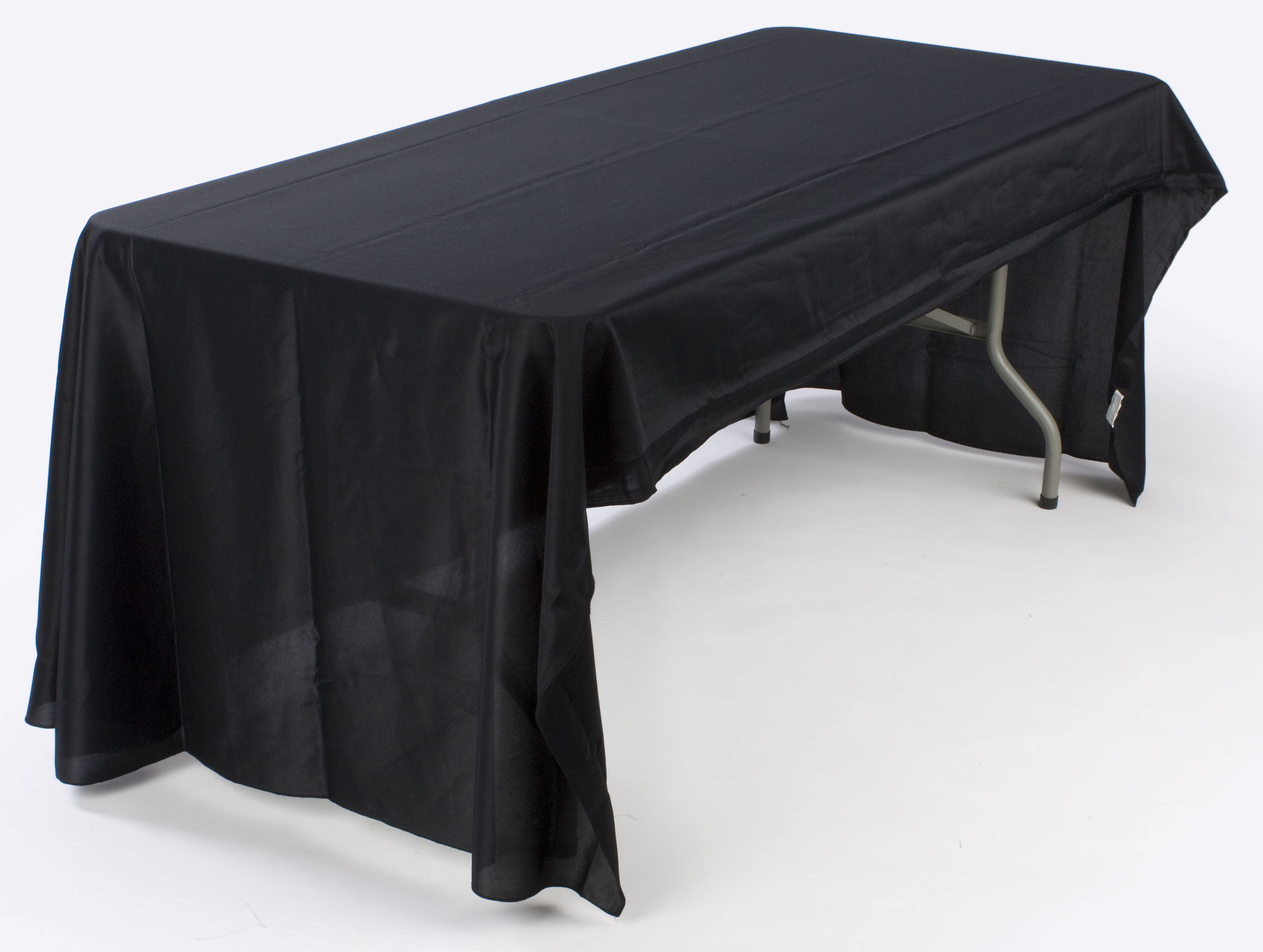 Black Rectangular Commercial Tablecloth | For 8 Foot Long Tables ...