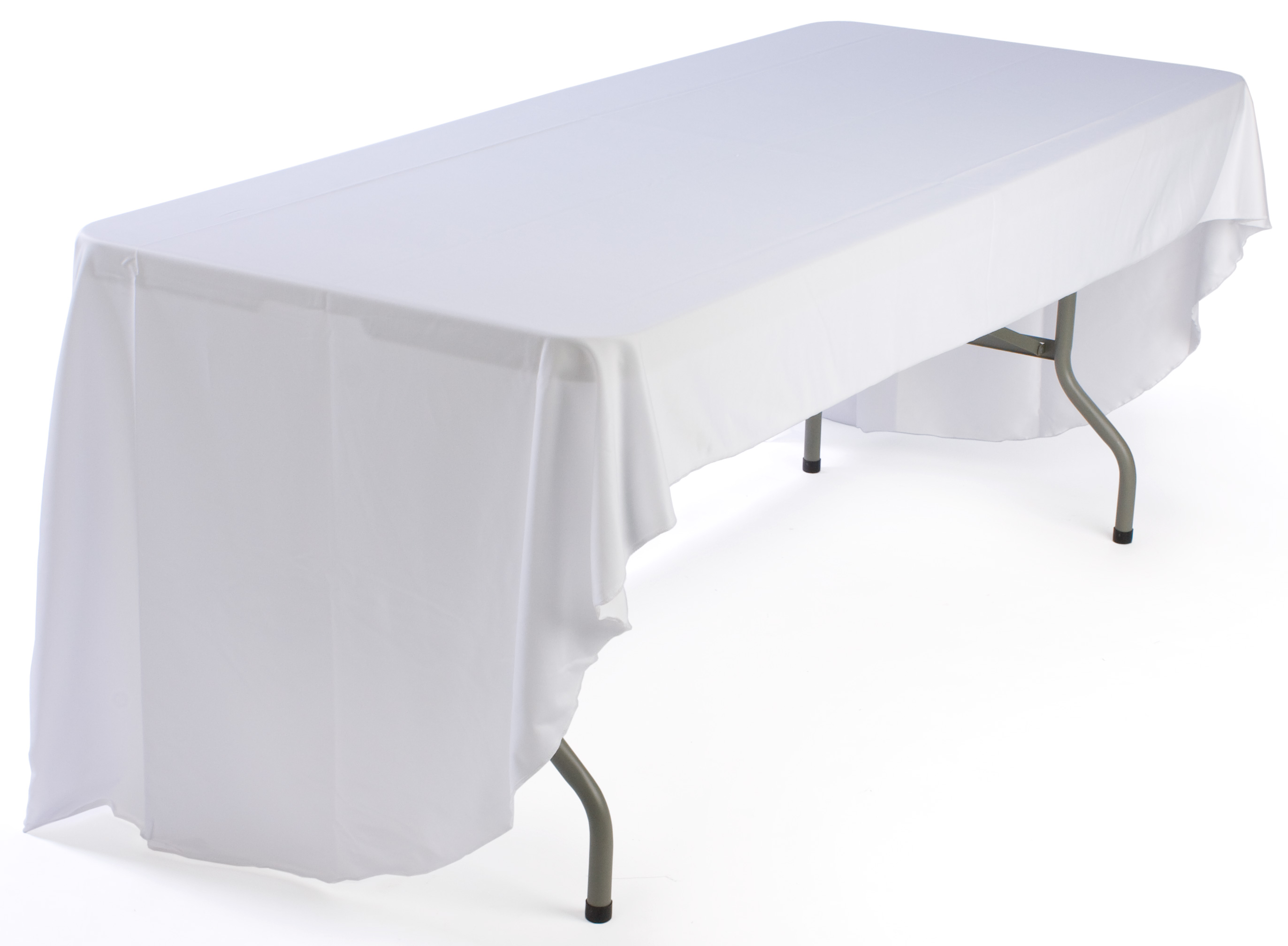 3-Sided White Table Cover | Fits 8 Foot Long Tables | Displays2Go