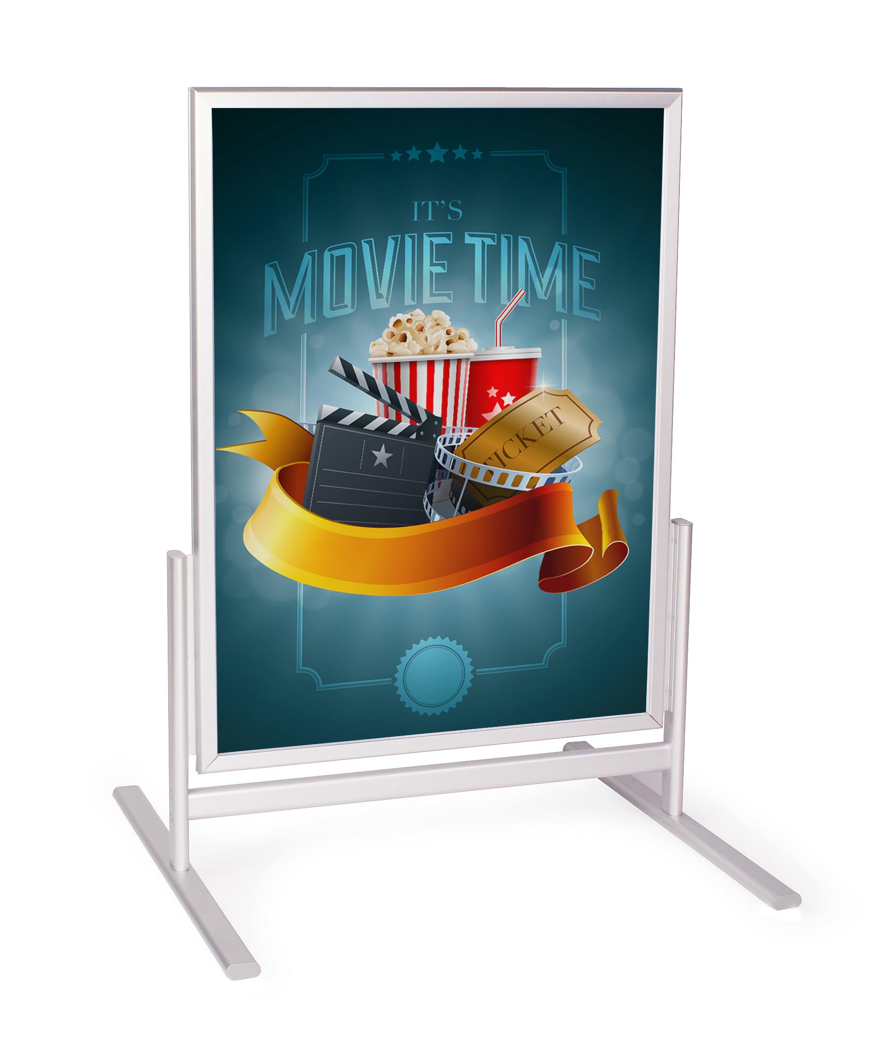 Pavement Sign | Sidewalk Sign With Back to Back 22" x 28" Posters ...