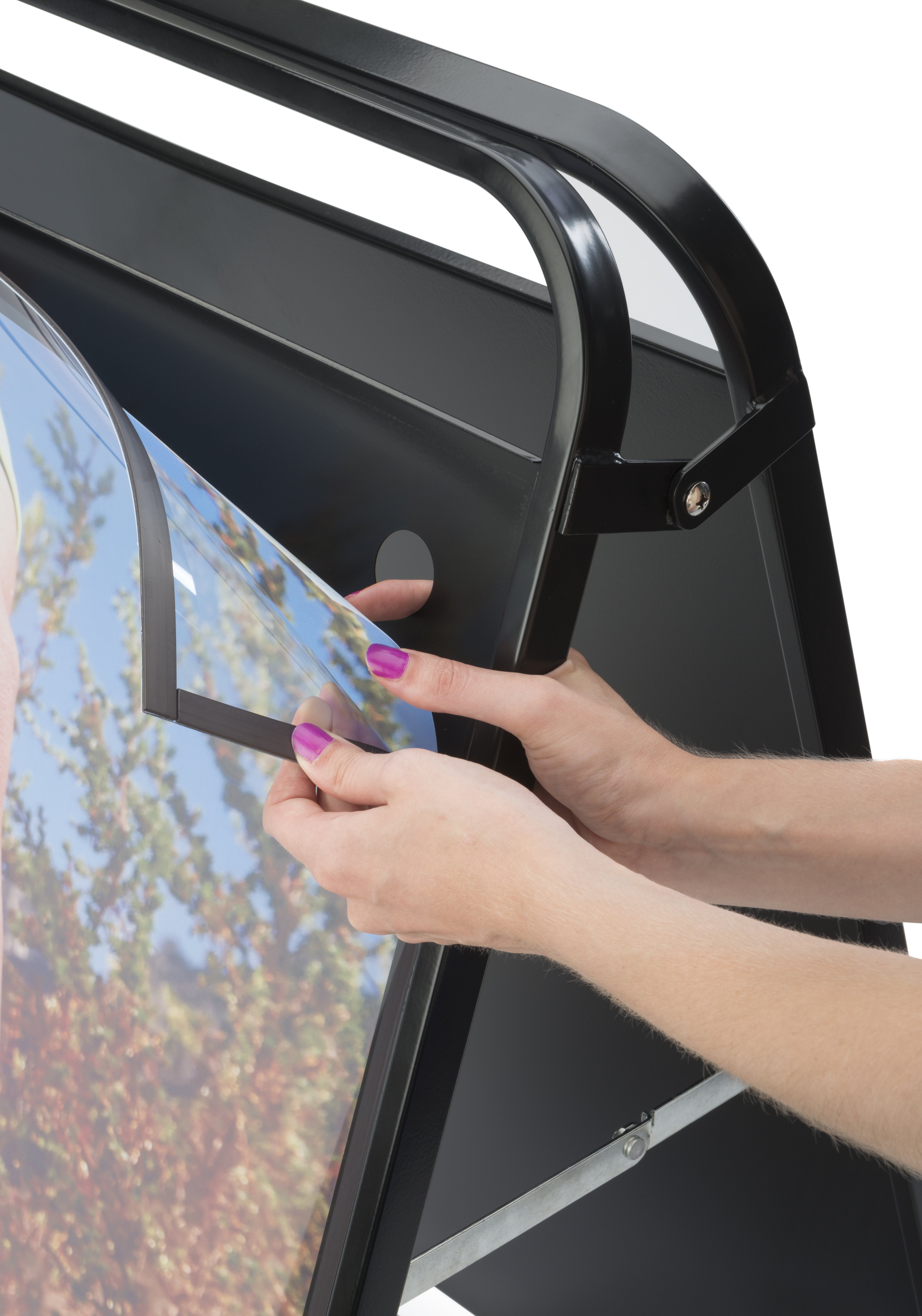 Double-Sided Write On Poster Sidewalk Fixture | A-Frame Design ...