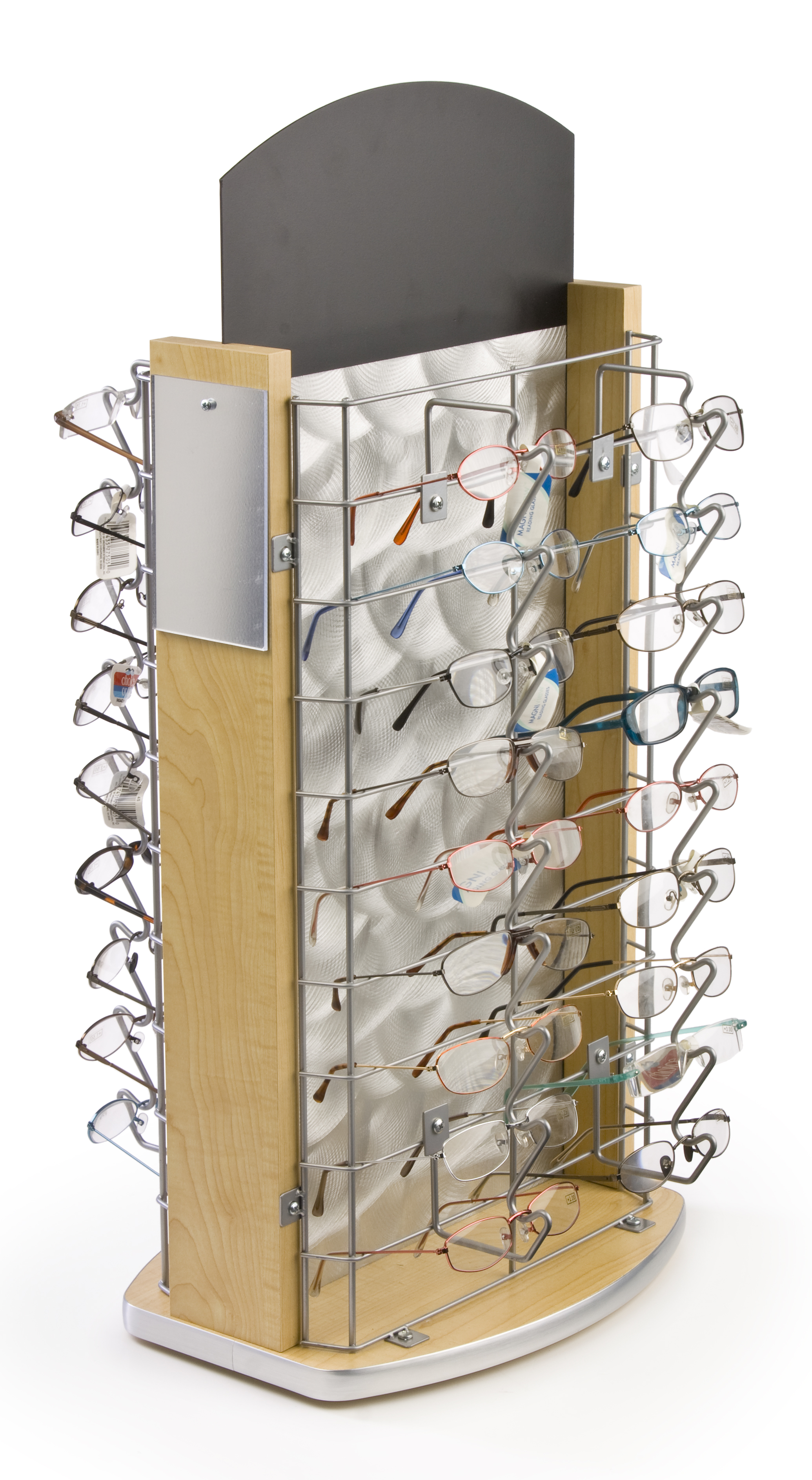 Countertop Optical Stand | Maple Finished Revolving Stand | Displays2Go