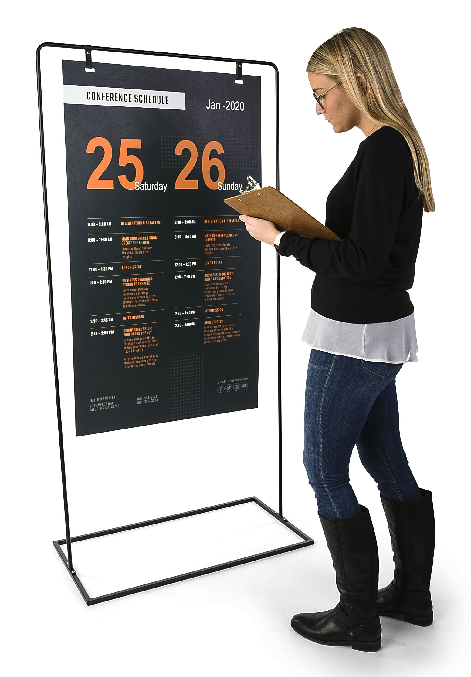 Hanging Sign Stand | Custom Full Color Swing Graphic | Displays2Go