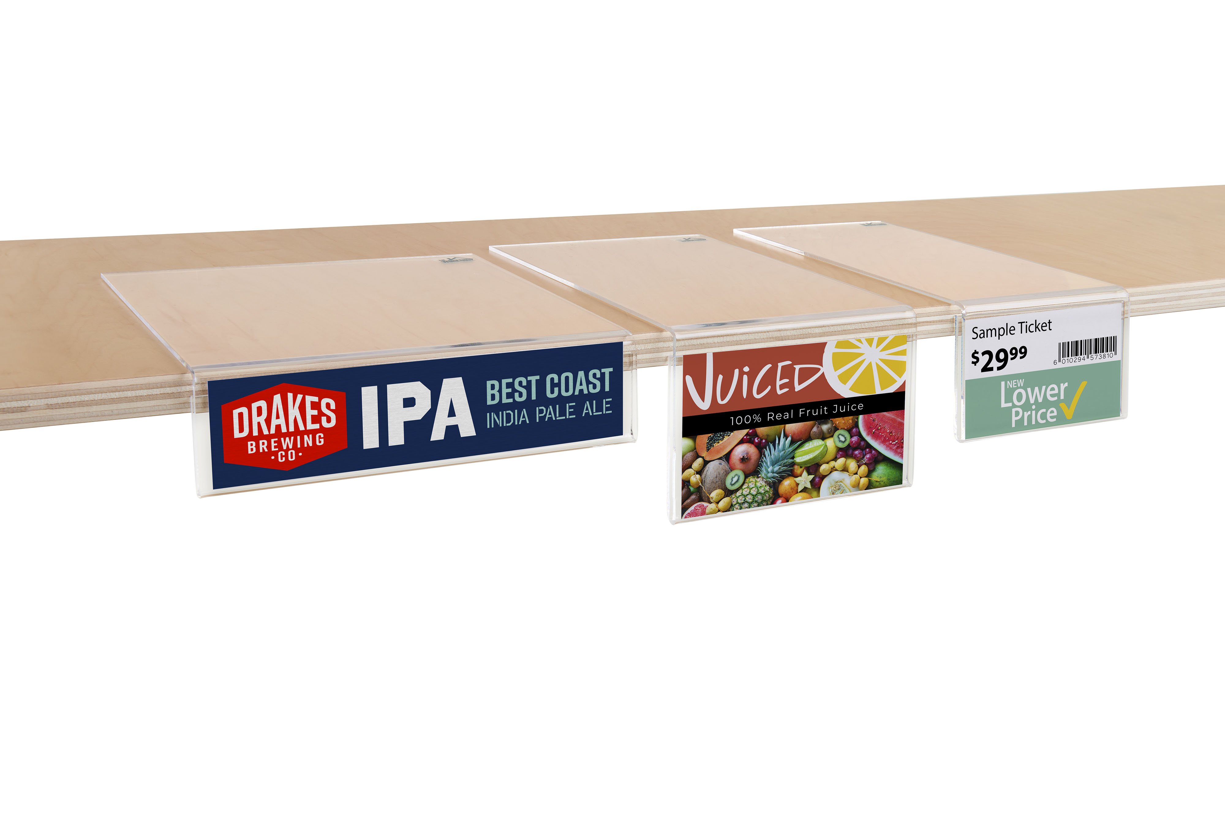 Shelf Label Holder | Clear Acrylic Sign Display | Displays2Go