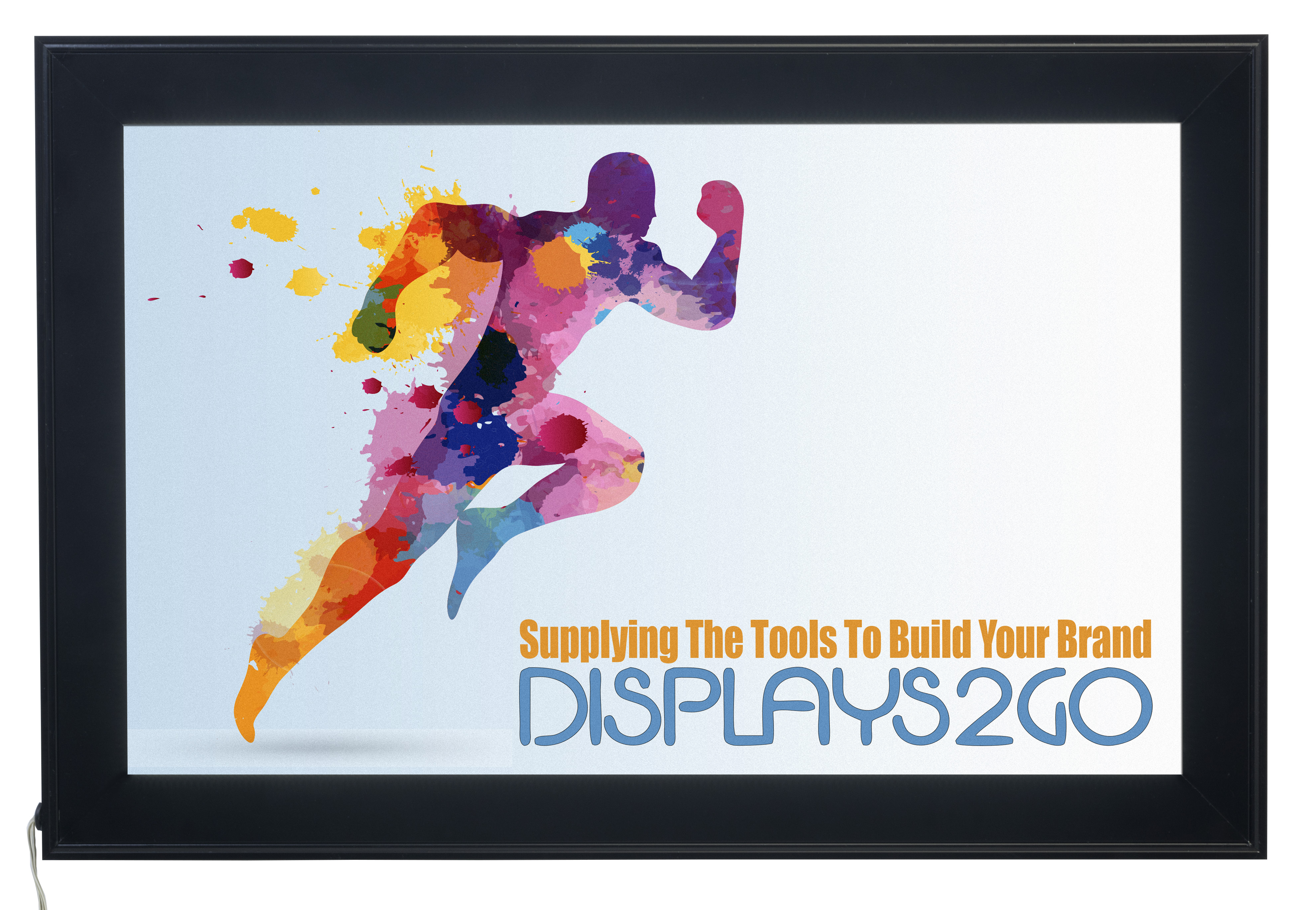 Black Edge Lit Frame | 4mm Acrylic w/ Light Guided Panel | Displays2Go
