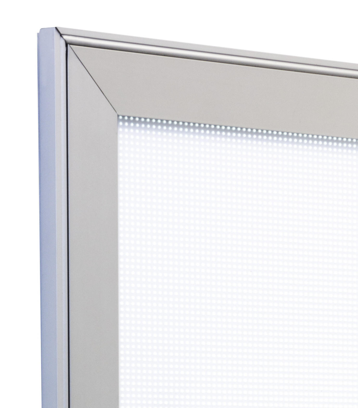 Silver Edge Lit Frame | Super Bright Light Guided Panel | Displays2Go