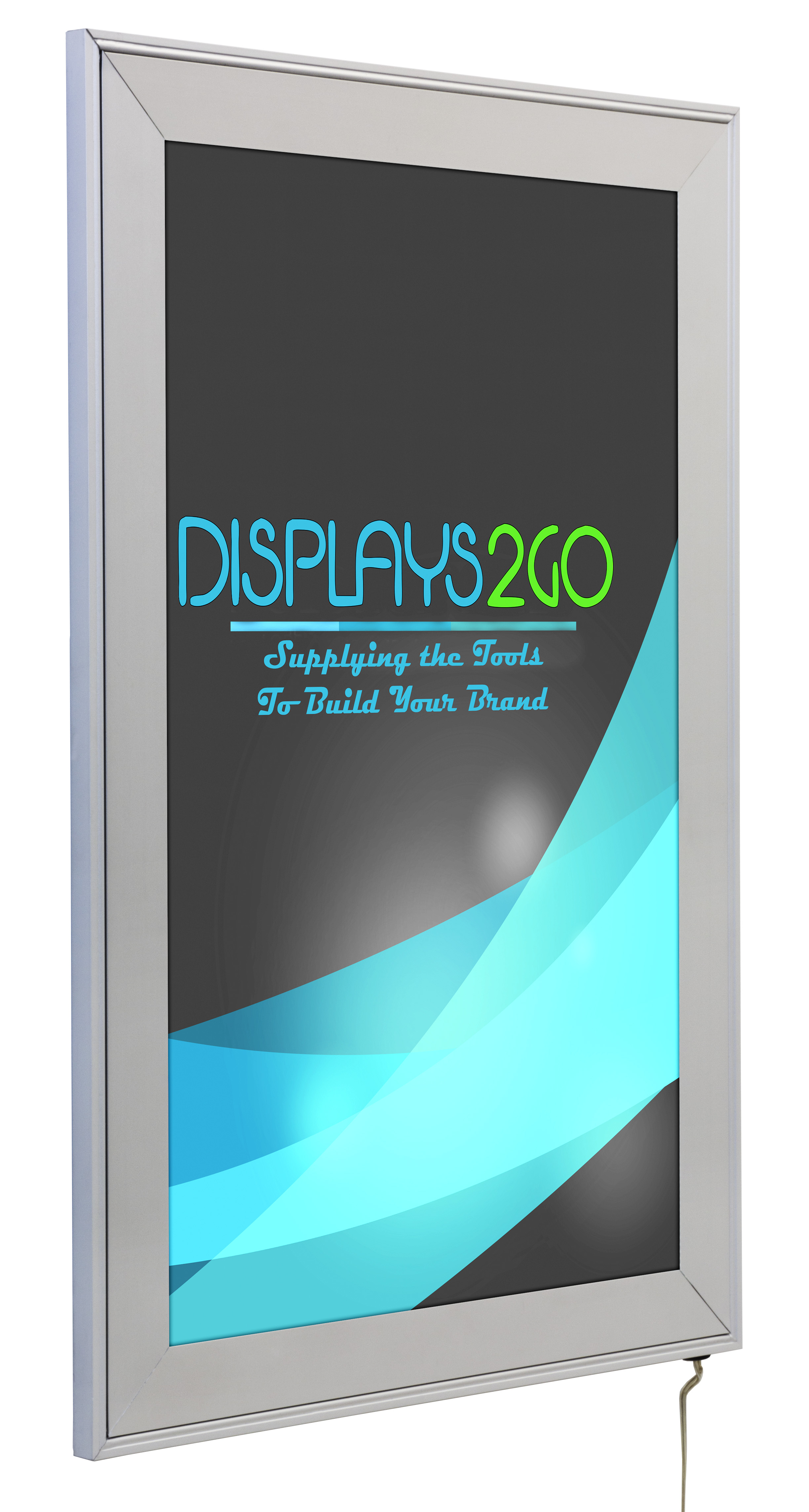 Silver Edge Lit Frame | Super Bright Light Guided Panel | Displays2Go