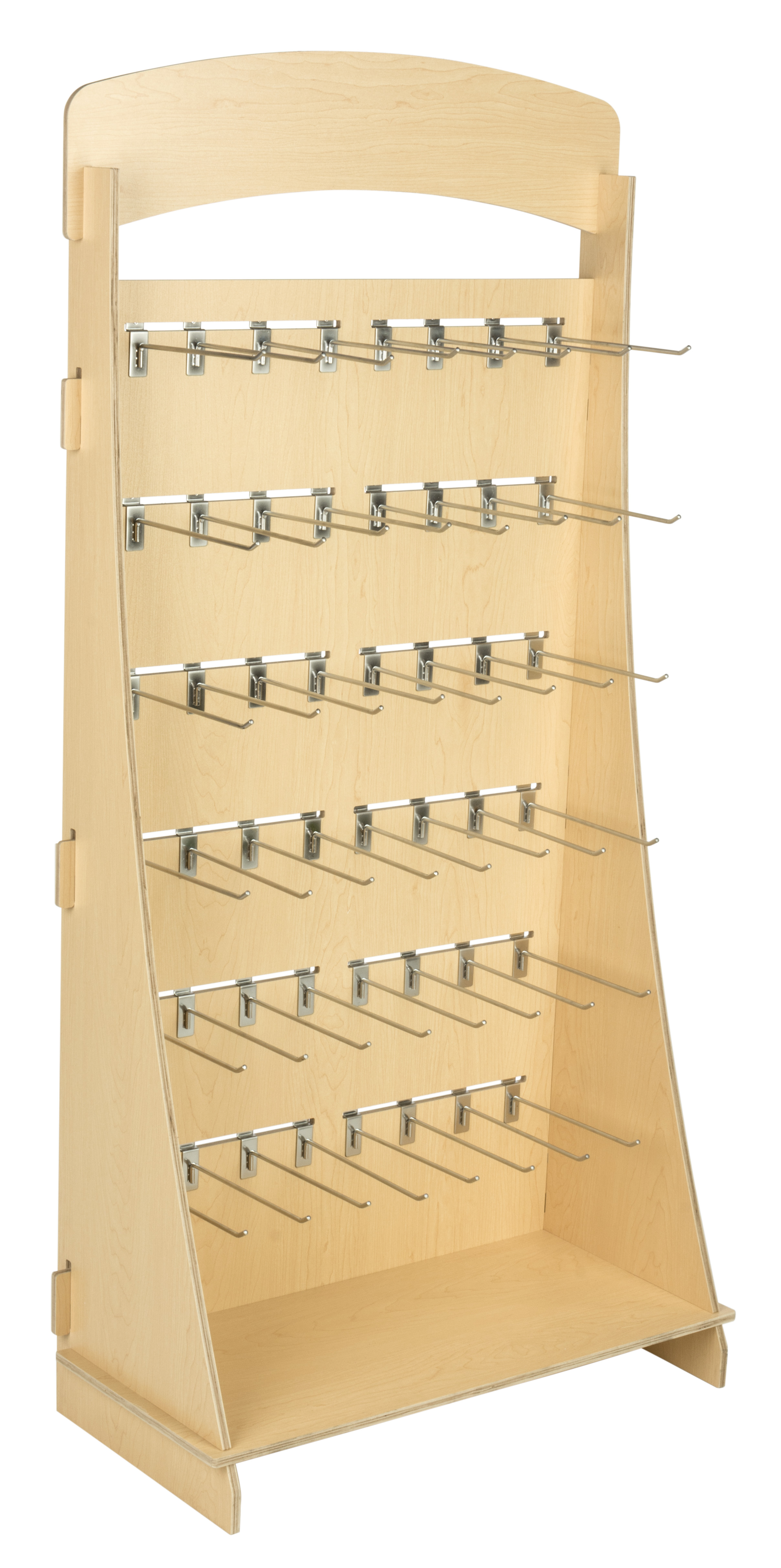 Freestanding Slatwall Display with 10” Chrome Hooks | Displays2Go