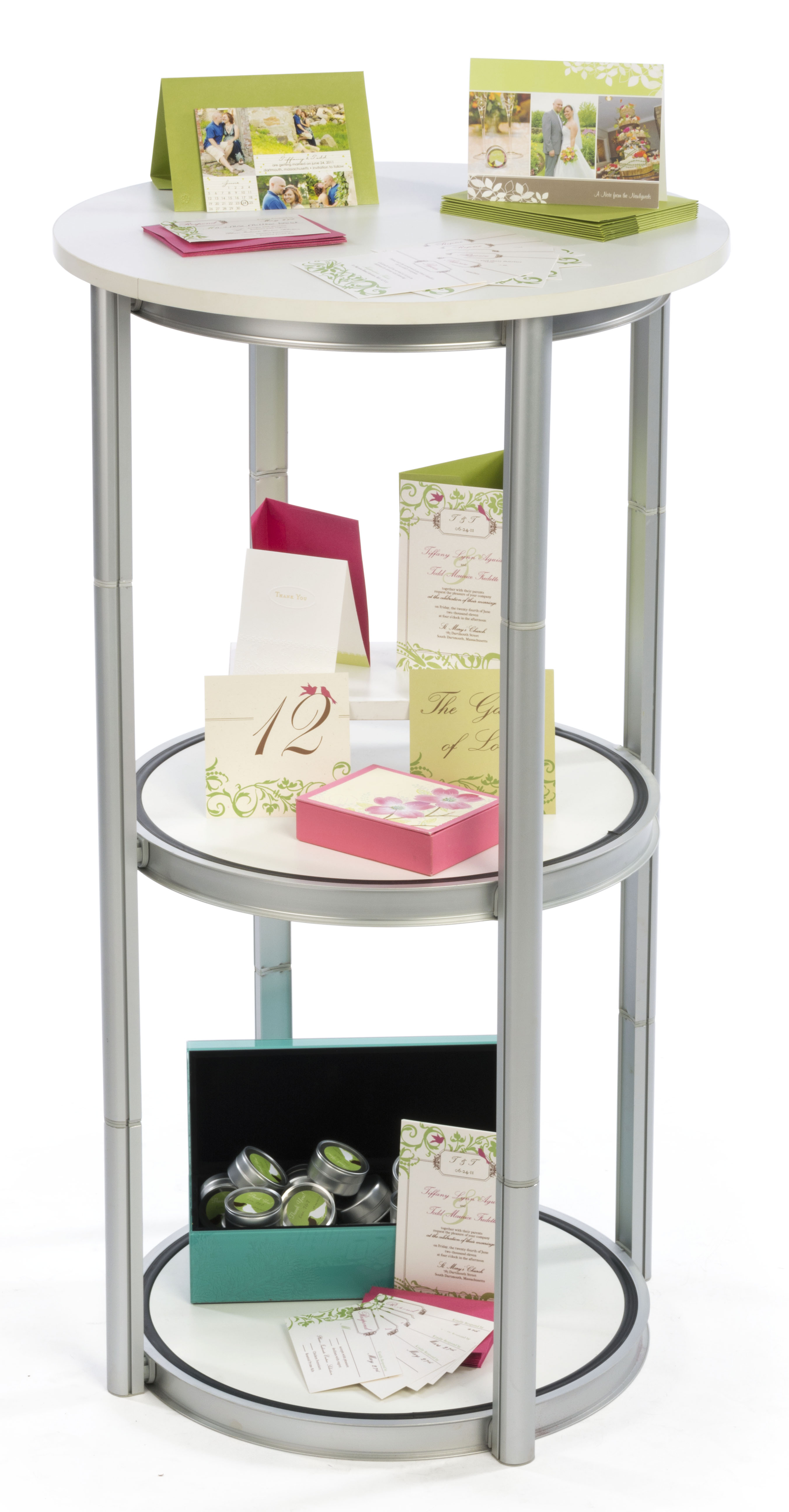 Twist Counter with 8 Custom Posters | Carrying Case Included | Displays2Go