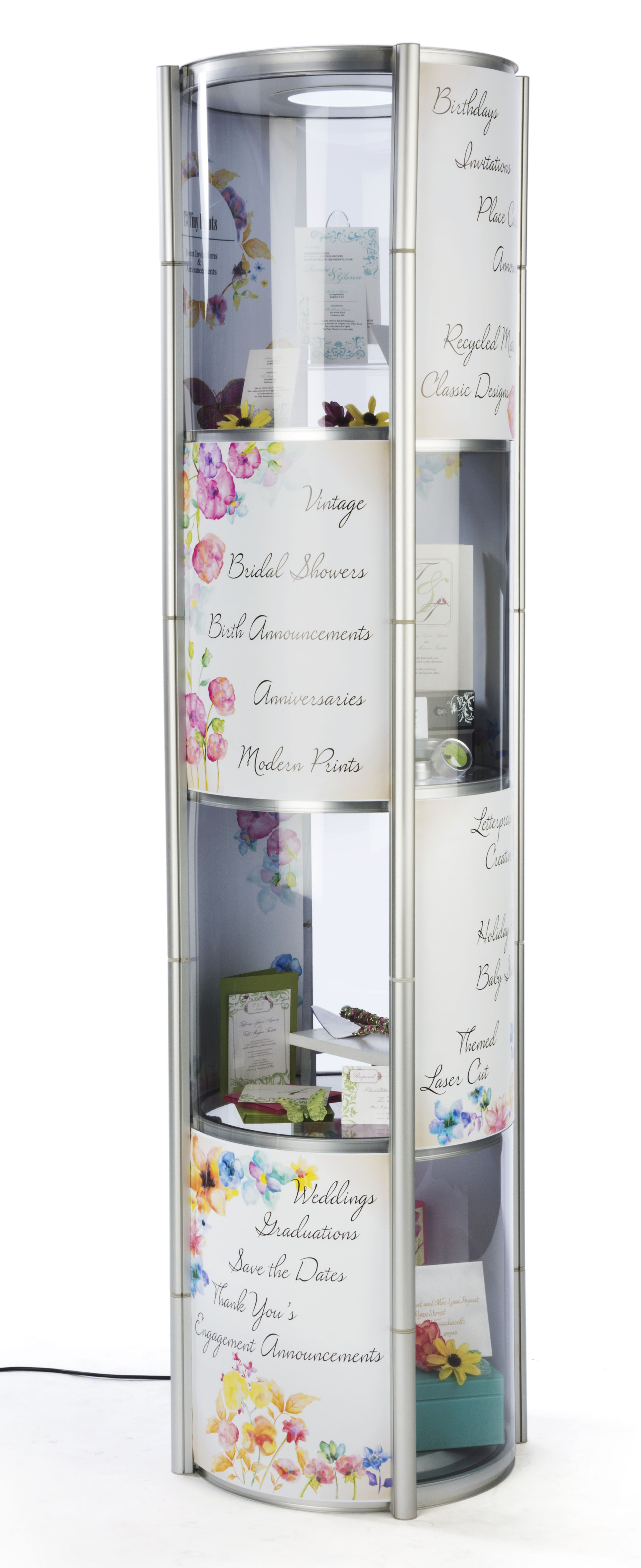 Twist Display Case with 8 Custom Posters | Bending Aluminum Frame ...
