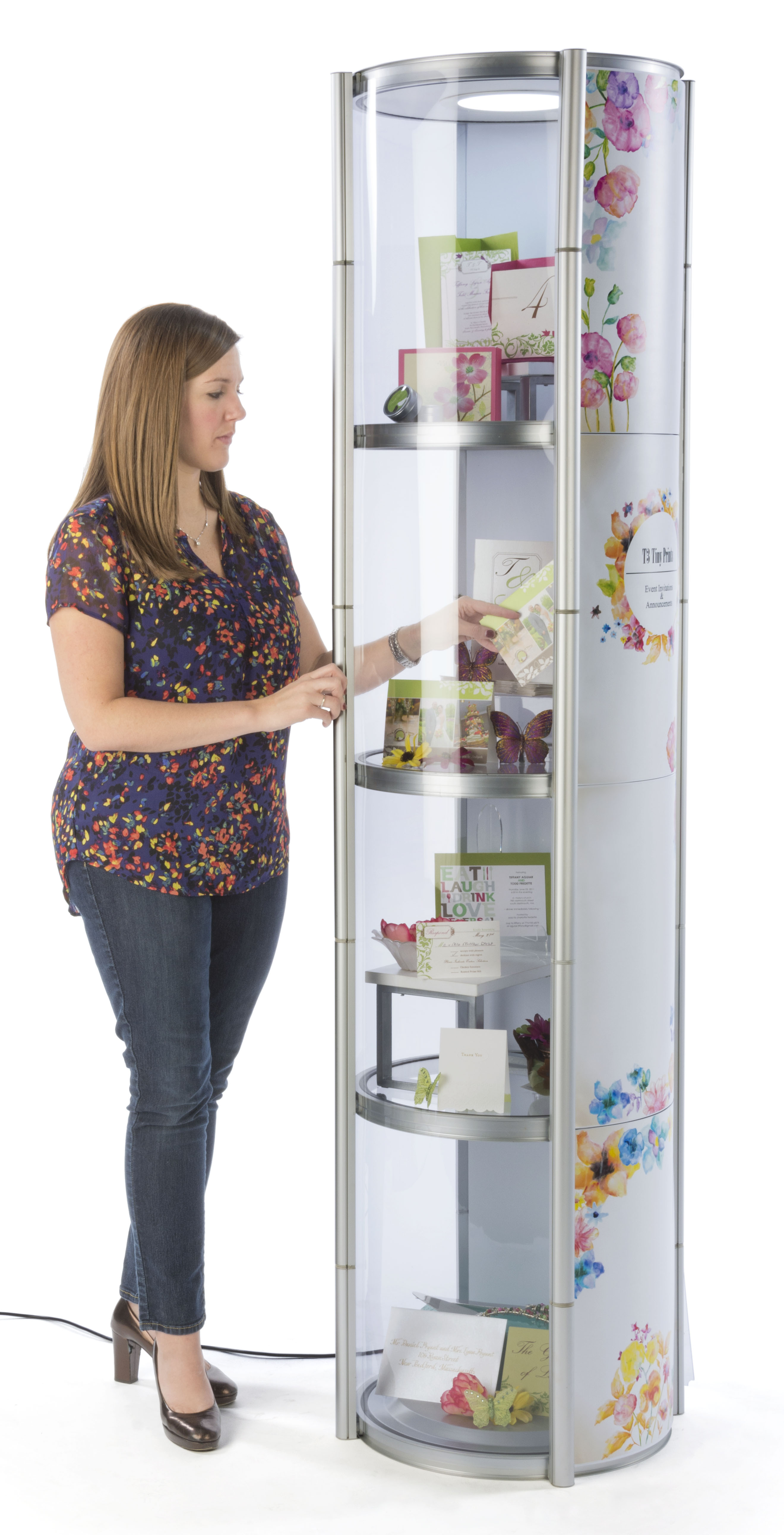 Twist Display Case with 8 Custom Posters | Bending Aluminum Frame ...