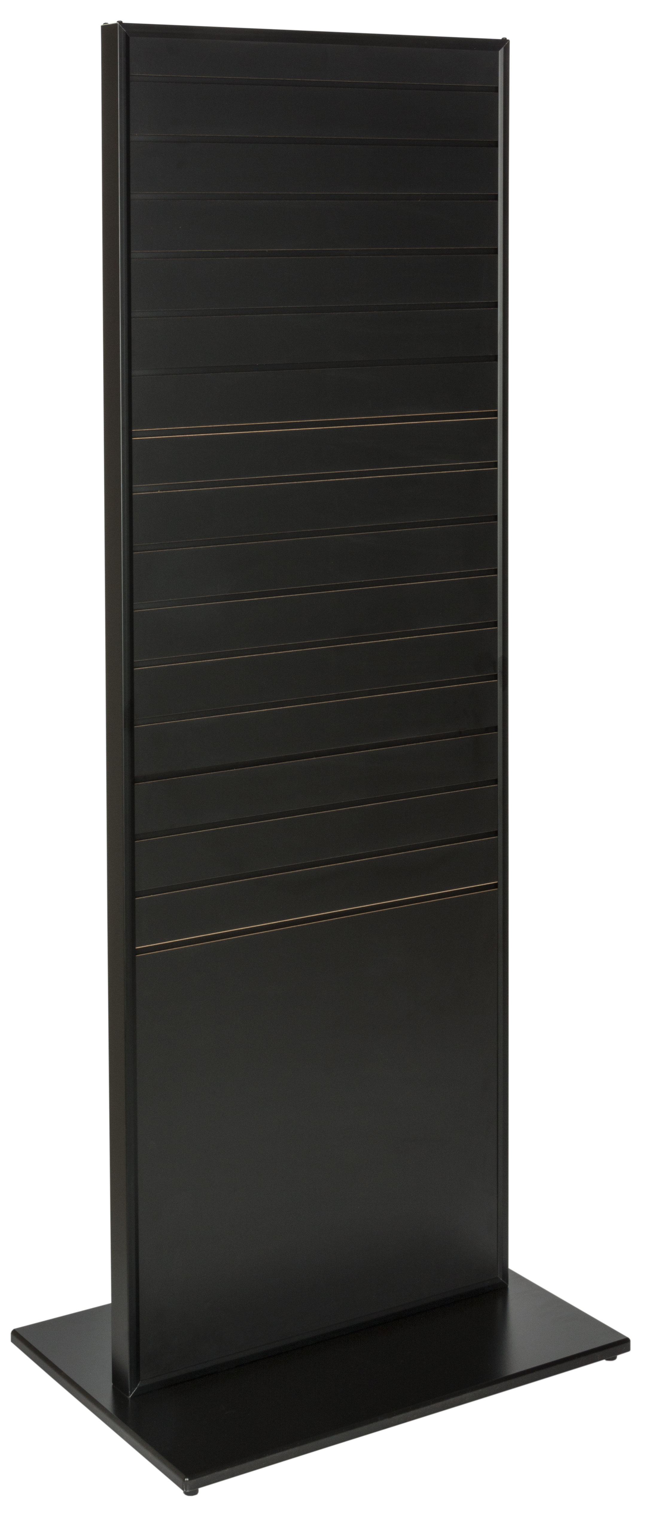 2 Sided Slatwall Panel | Floorstanding With Black Finish | Displays2Go