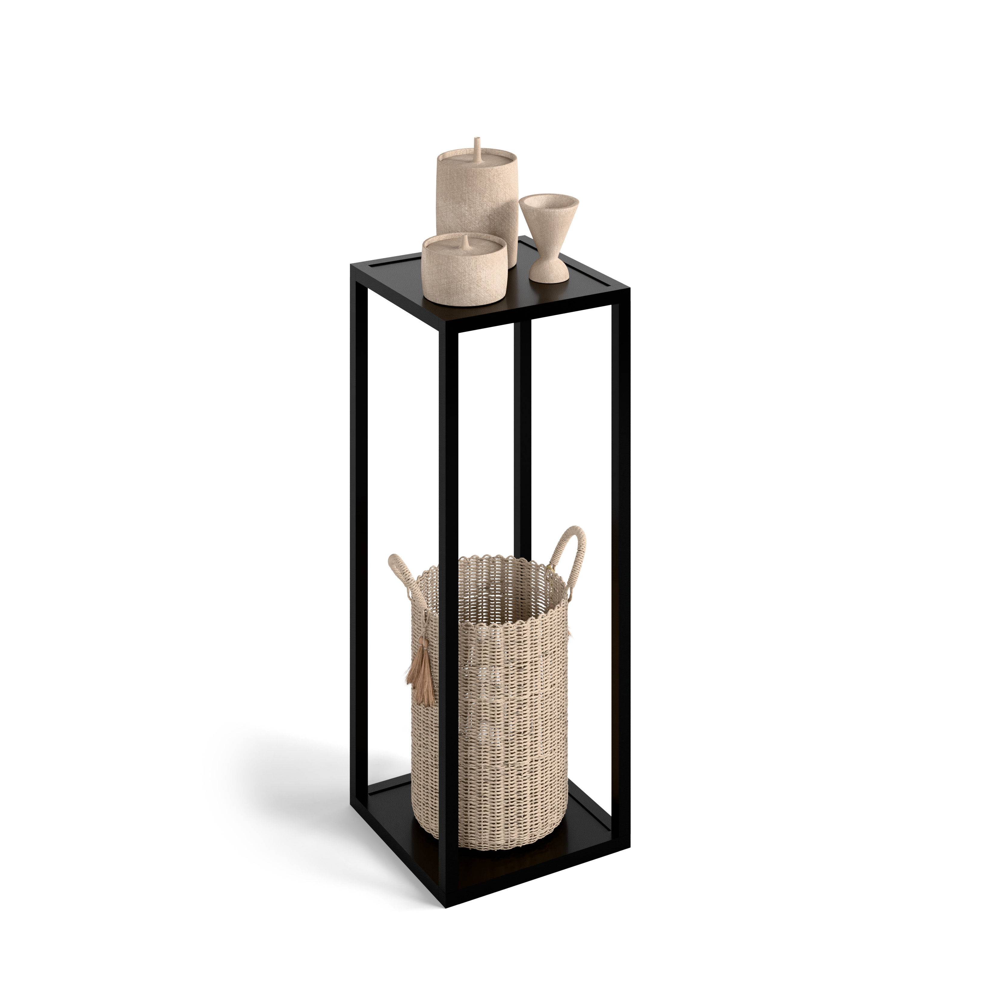Slim Tall Side Table | Two Shelves | Displays2Go