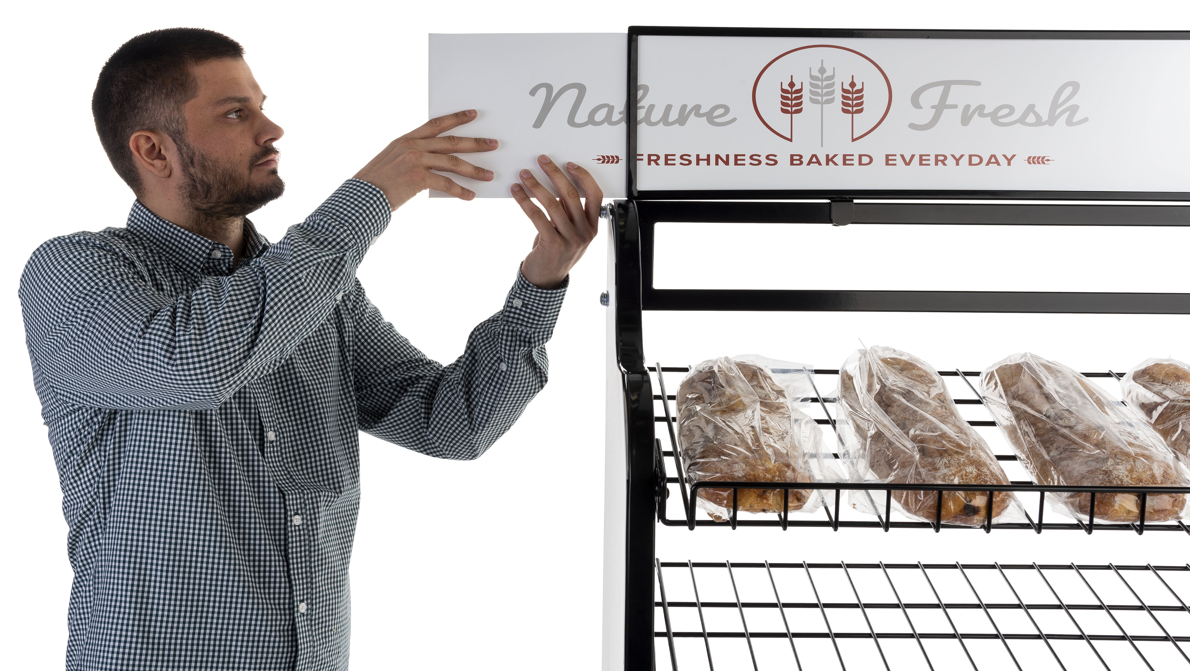 Custom Baker Rack Signage for SMBRCG_Graphics | Displays2Go