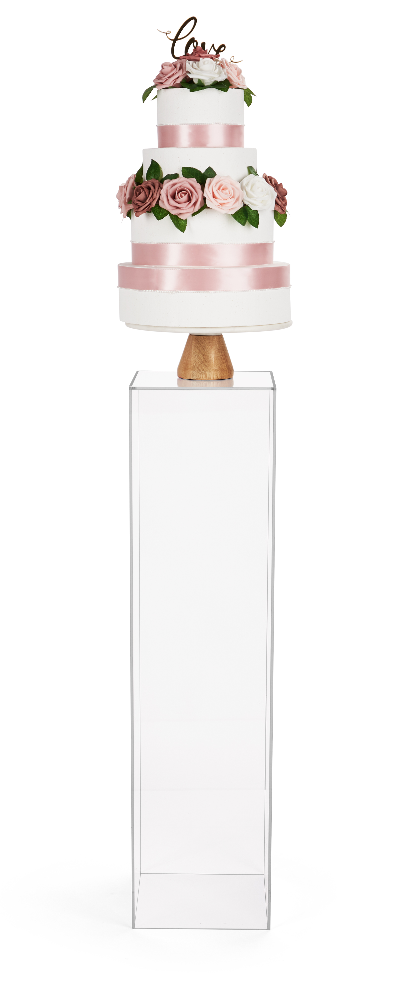 Tall Acrylic Display Pedestal Riser | No Assembly Required | Displays2Go