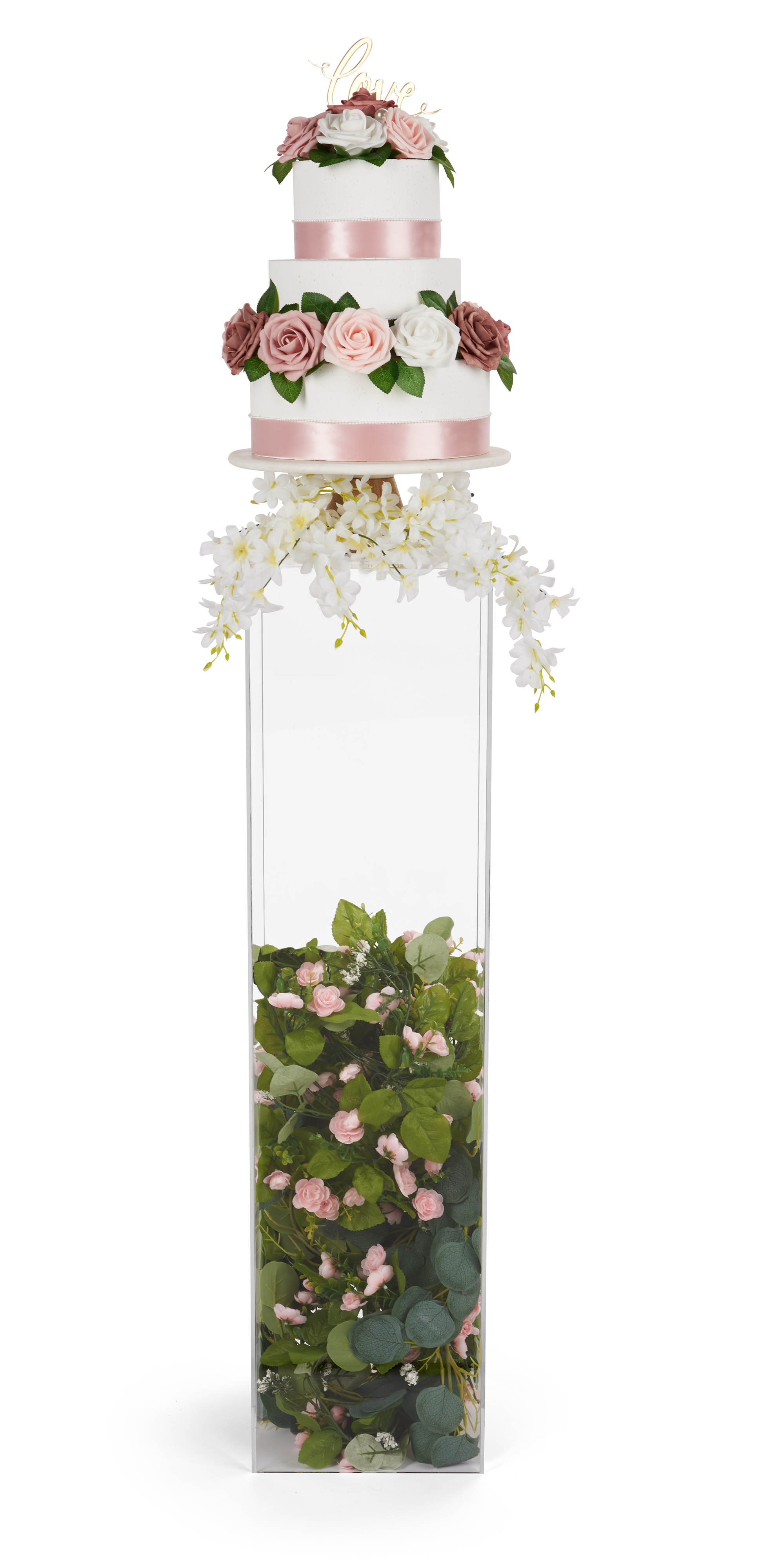 Tall Acrylic Display Pedestal Riser | No Assembly Required | Displays2Go
