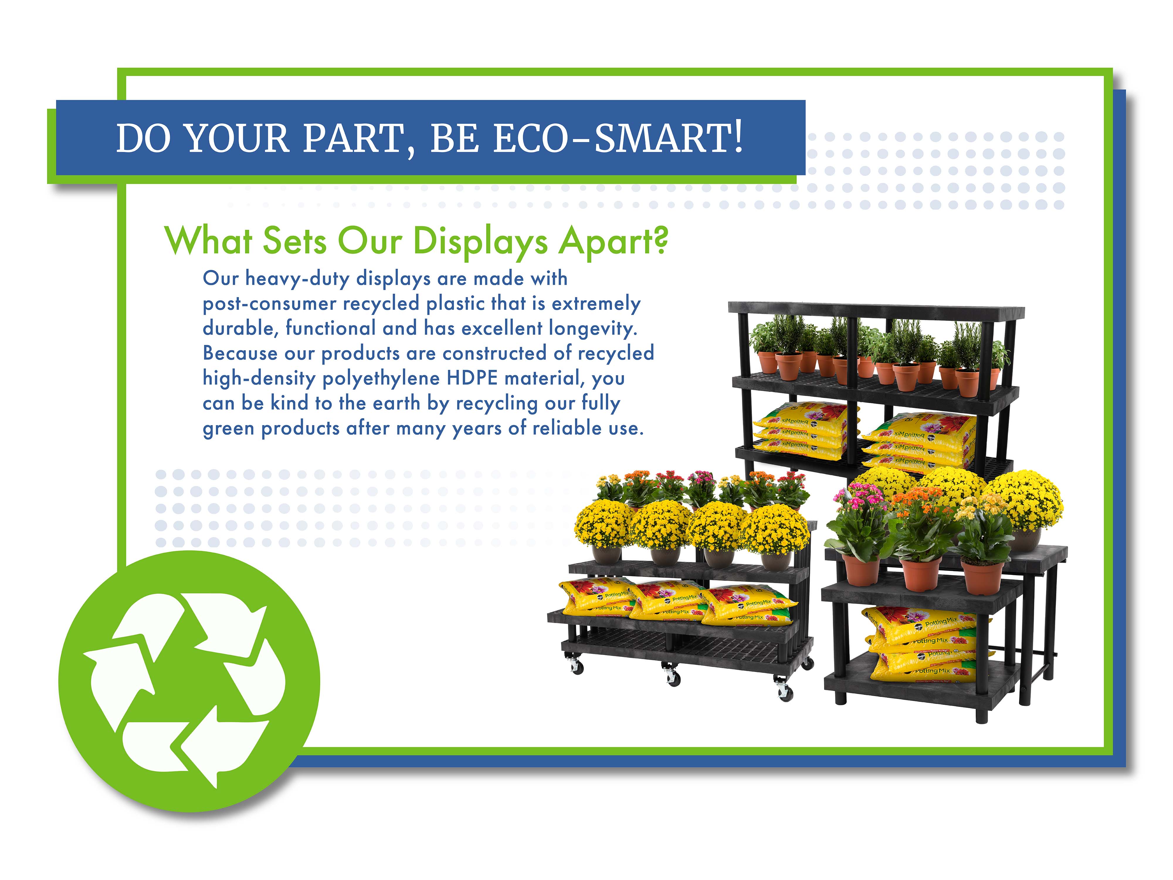 3 Tier Plastic Garden Center Display Rack | 900lb Load Capacity ...