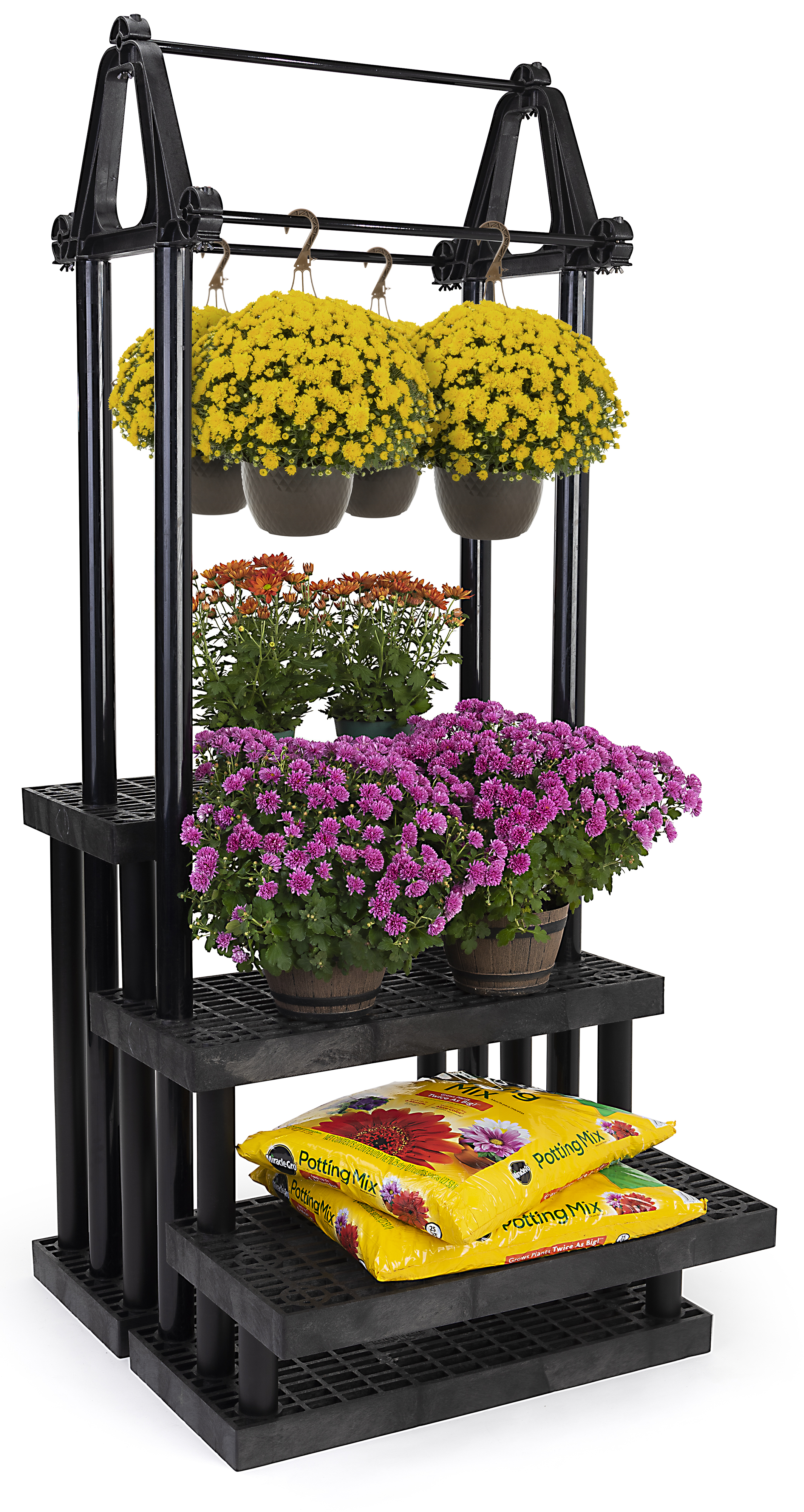 Greenhouse Shelving Merchandising Display | 3-Tiered Design | Displays2Go