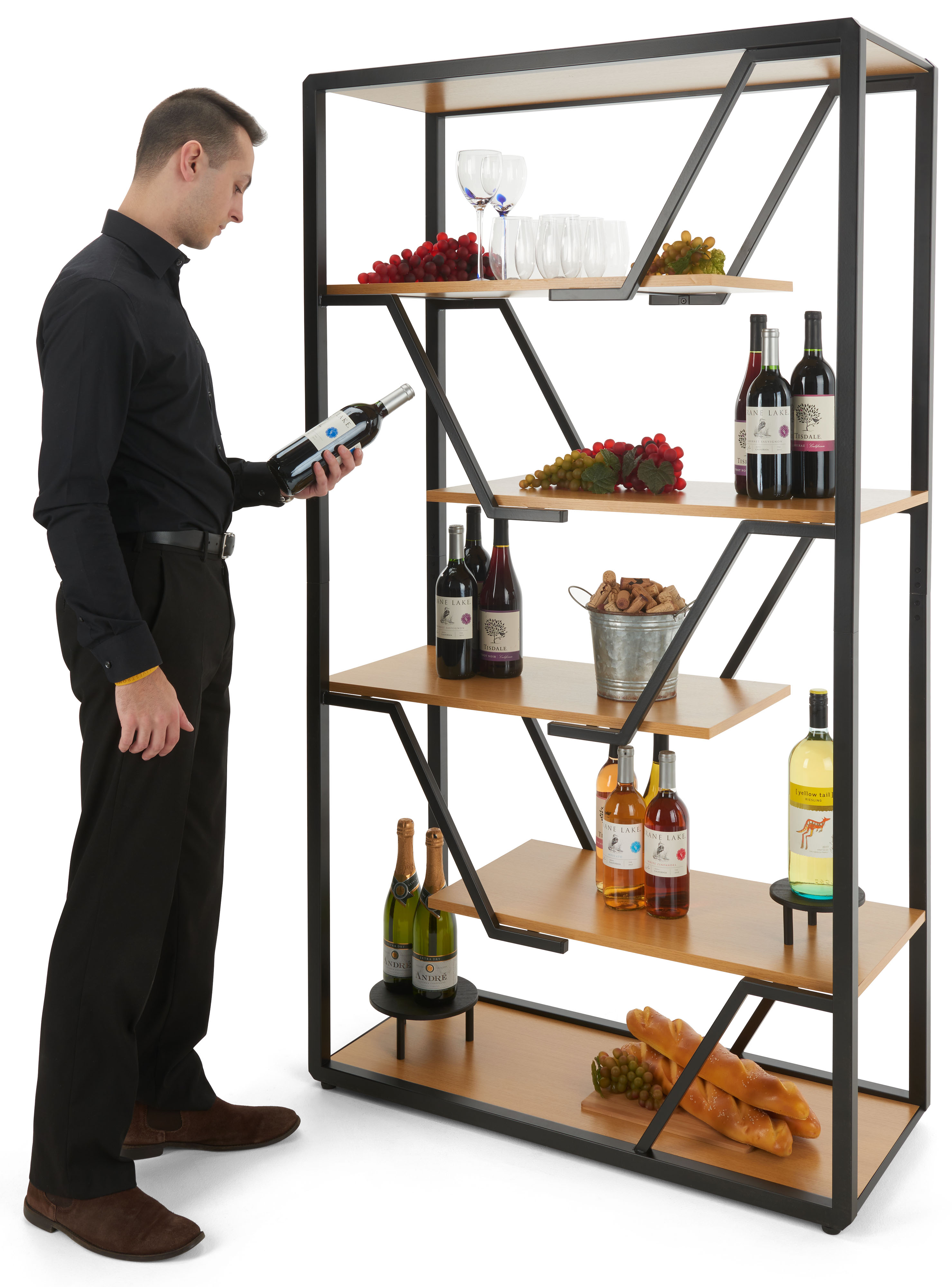 Geometric Floor Shelf | 40lb Weight Capacity with Offset Design ...