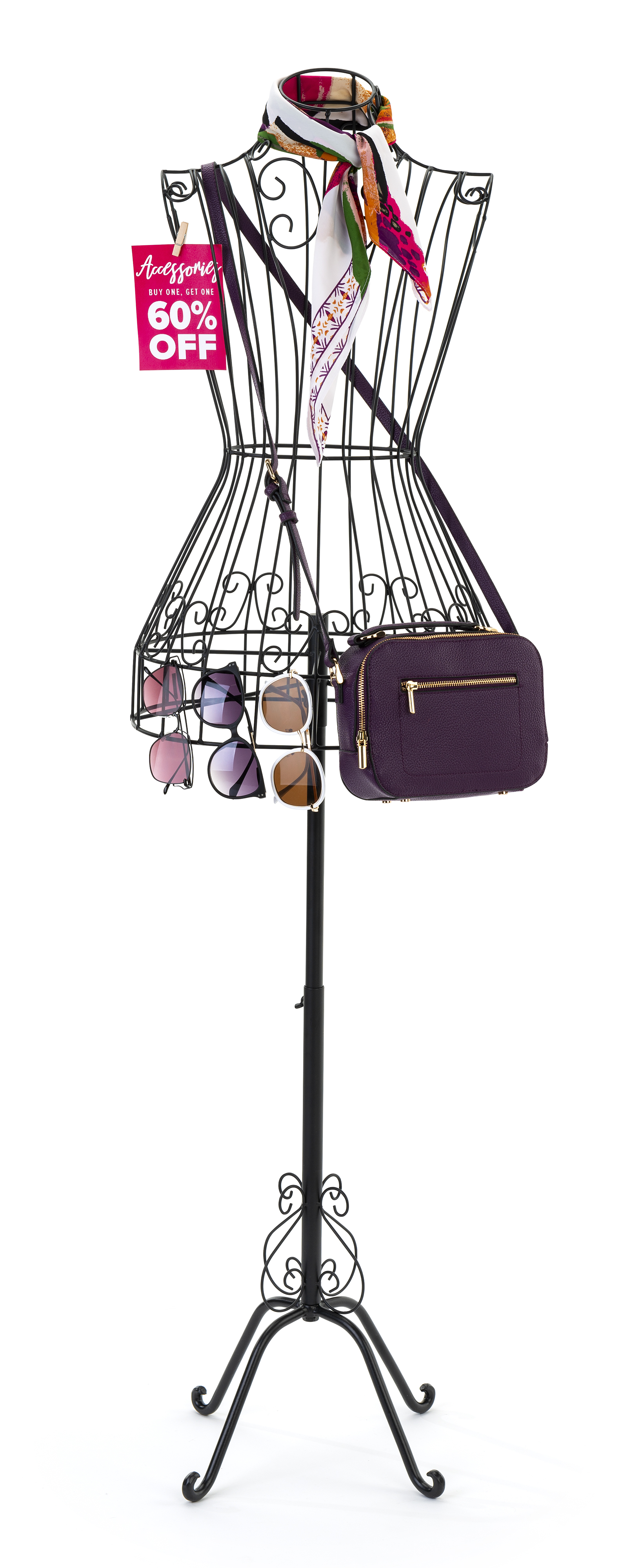 Wire Dress Form | 5mm Gauged Wrought Iron | Displays2Go