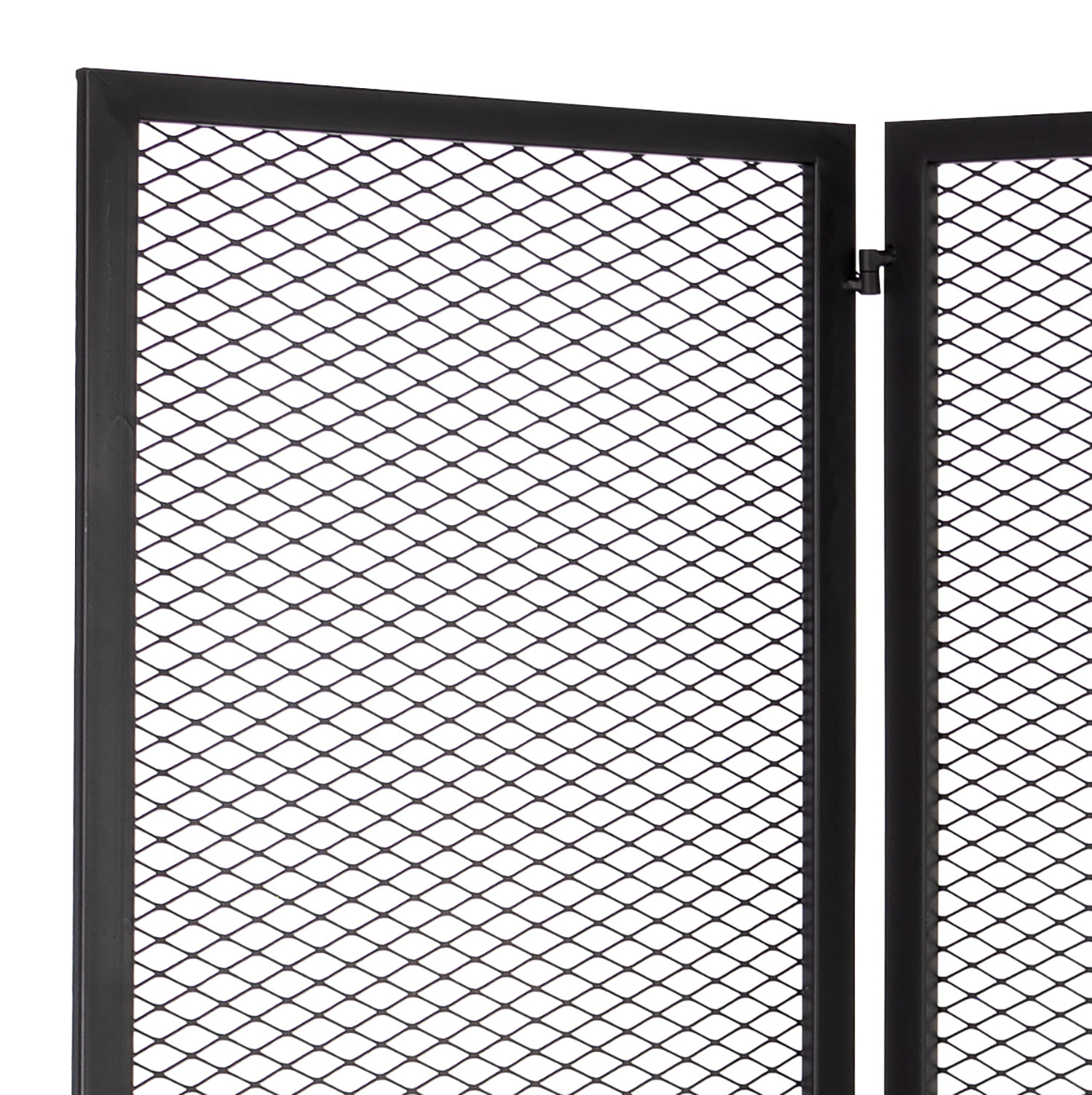 Hinged Mesh Retail Display Screen | Black Powder Coated Iron | Displays2Go