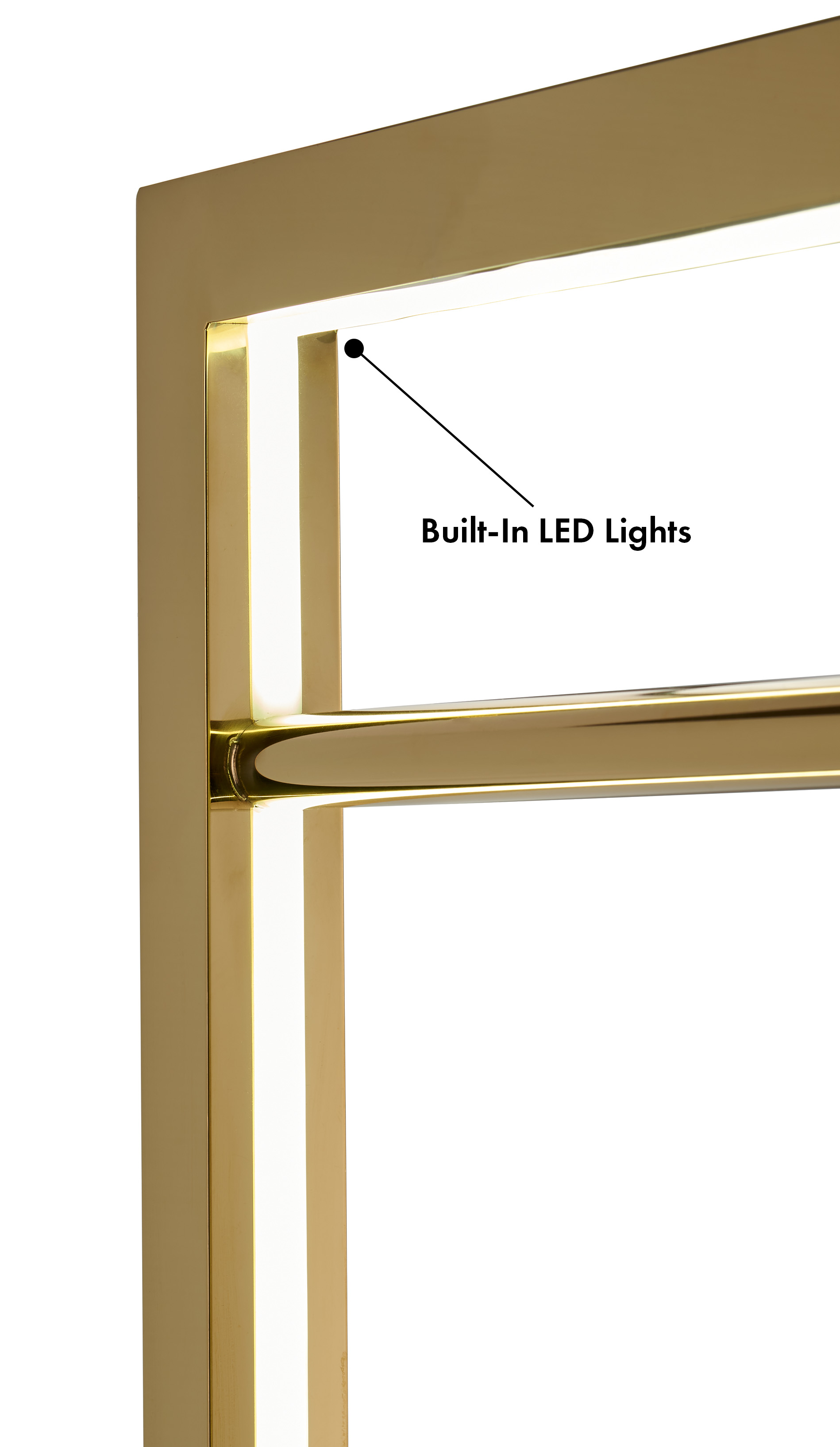 Modern Metal Clothing Rack | Built-In LED Illumination | Displays2Go