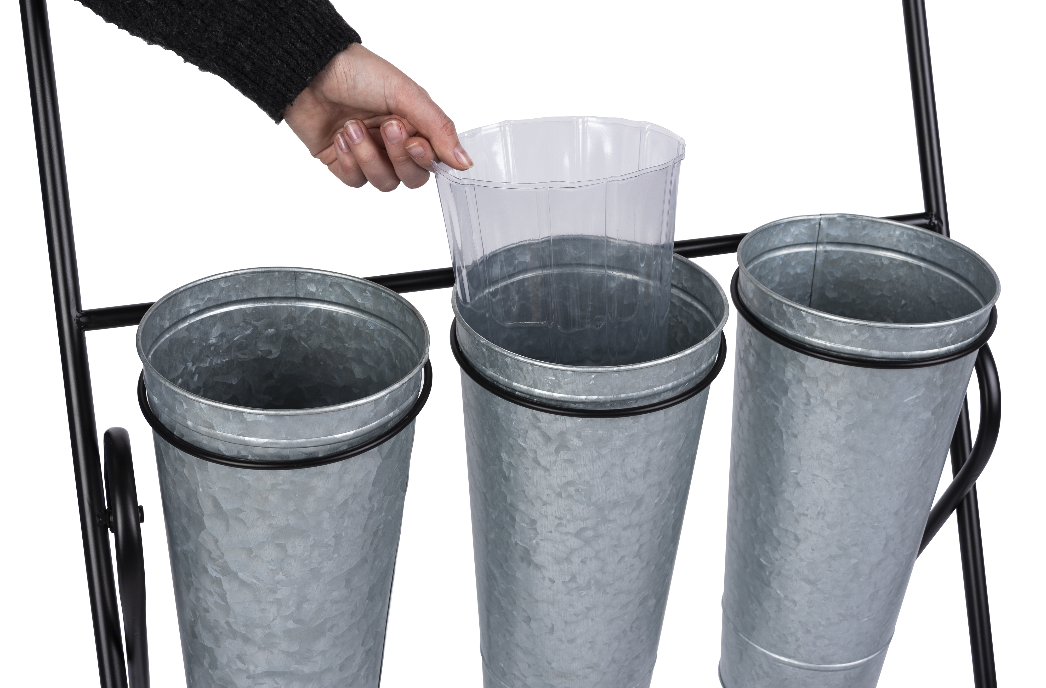3-Layer Flower Bucket Rack | Holds 9 Bouquets | Displays2Go