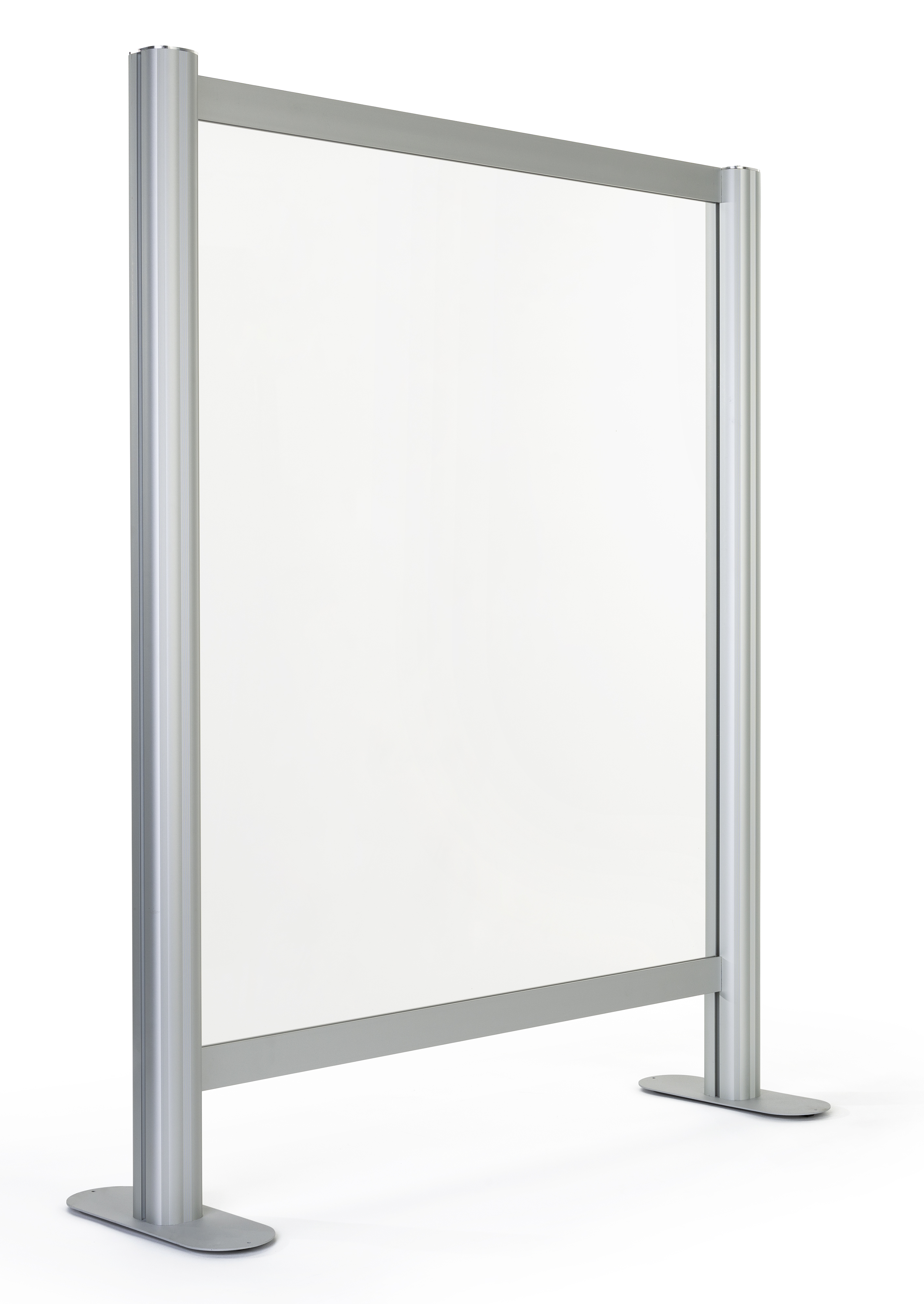 Countertop Reception Safety Shield | Acrylic with Aluminum Frame ...