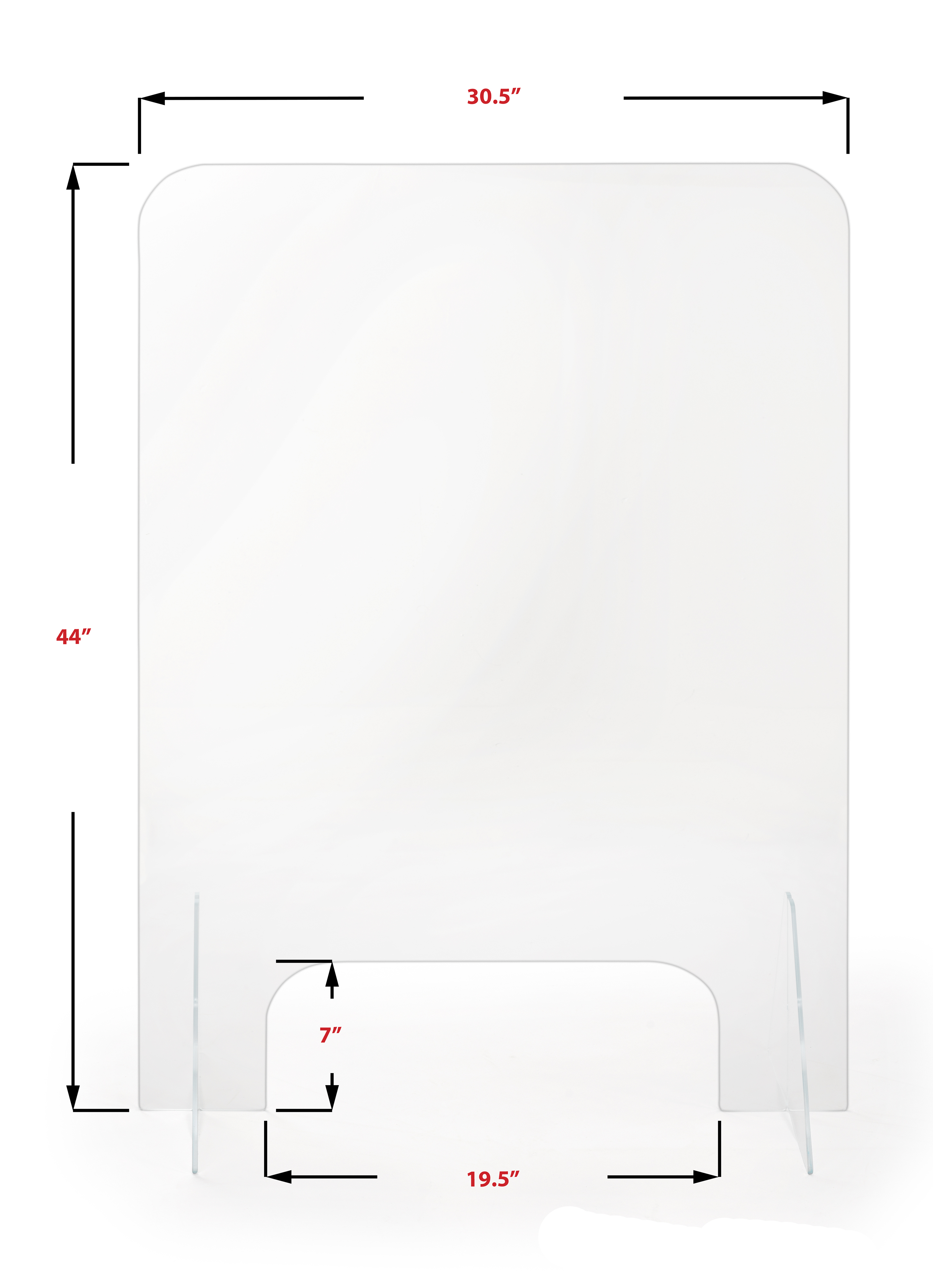 Clear Acrylic Splash Guard | Countertop Placement Style | Displays2Go