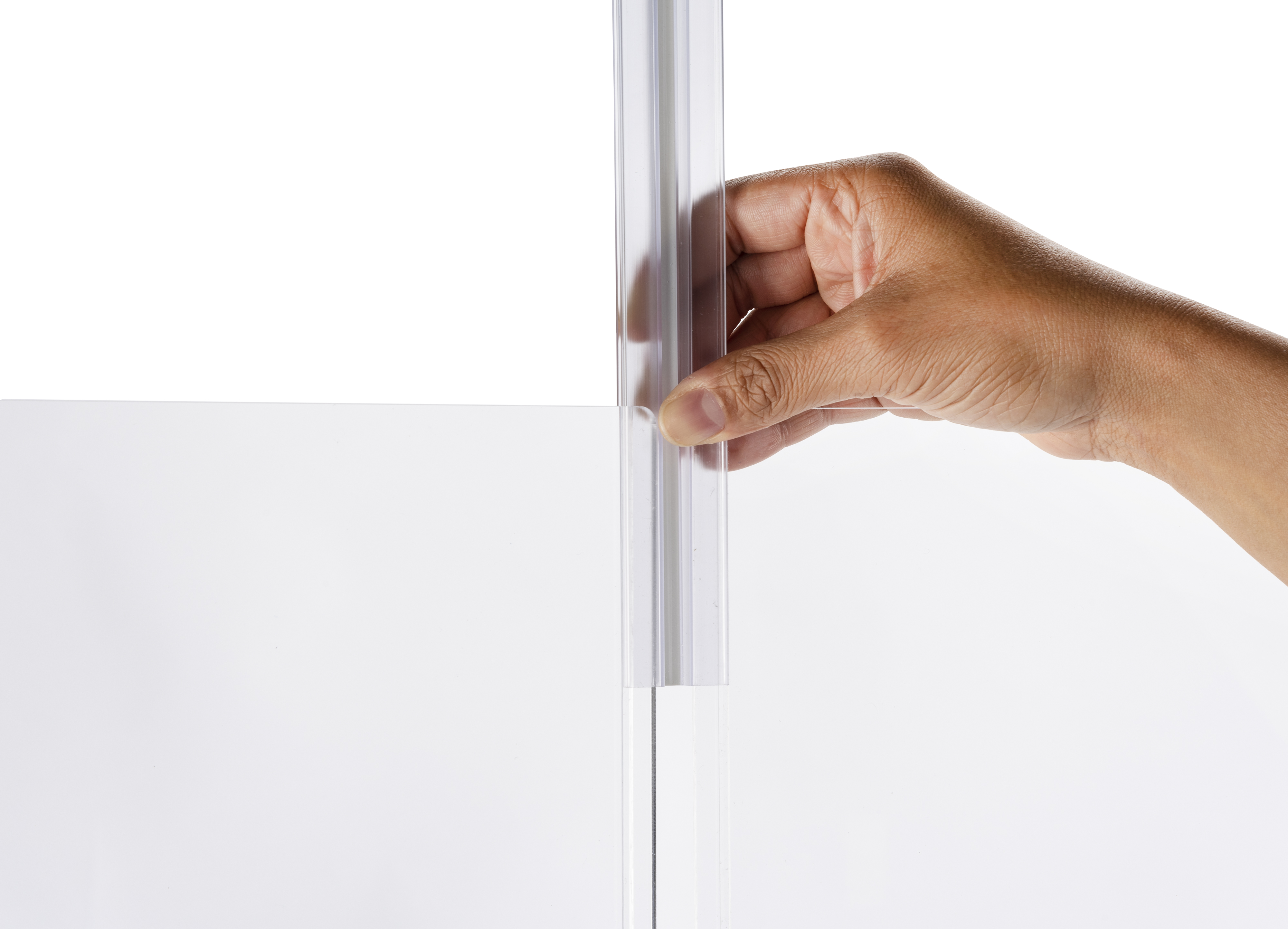 Modular Plexiglass Sneeze Guards | 4 Acrylic Feet Included | Displays2Go