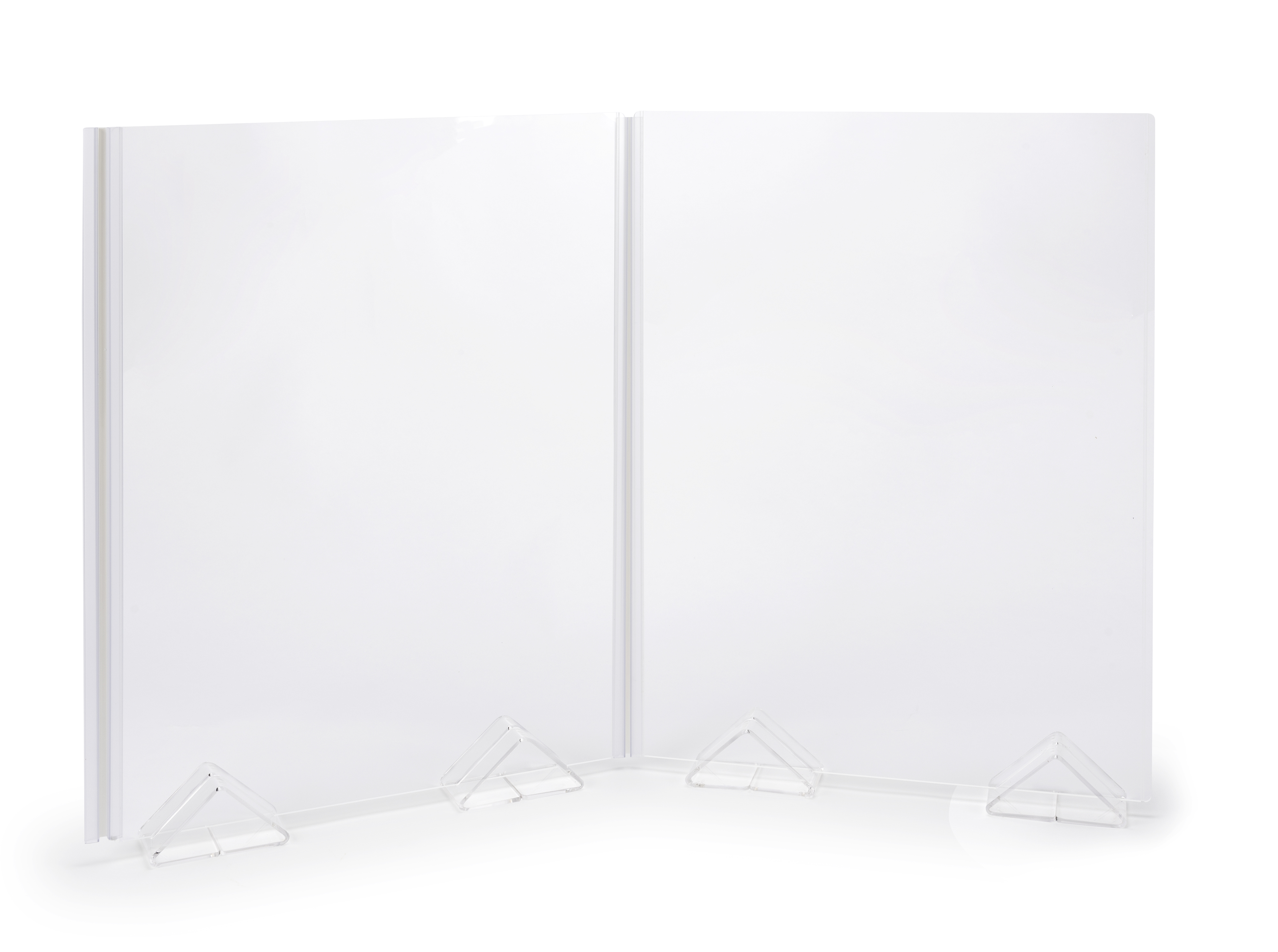 Modular Plexiglass Sneeze Guards | 4 Acrylic Feet Included | Displays2Go