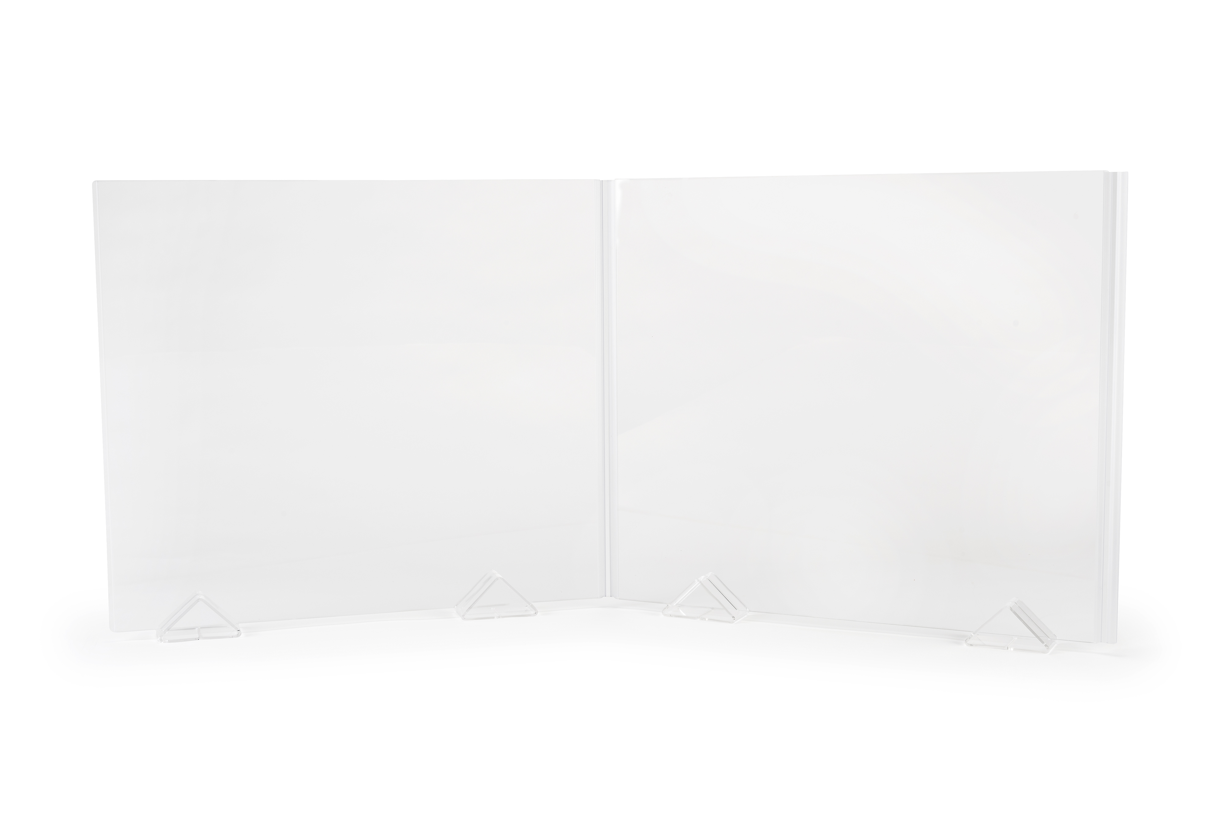 Expandable Acrylic Sneeze Shield Kit | Two 32" x 28" Panels | Displays2Go