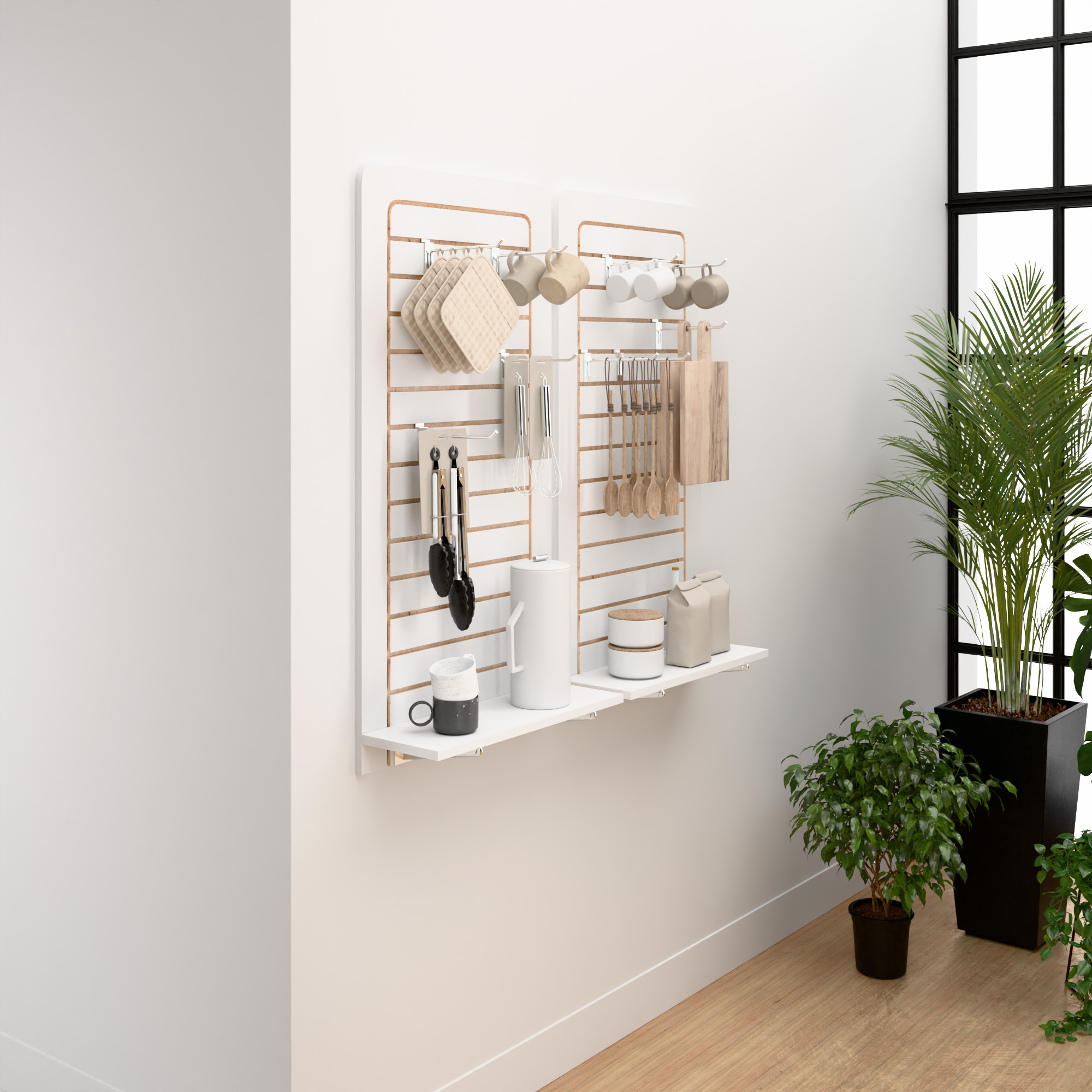 Retail Slatwall Panels | 2-Pack Vertical Display | Displays2Go