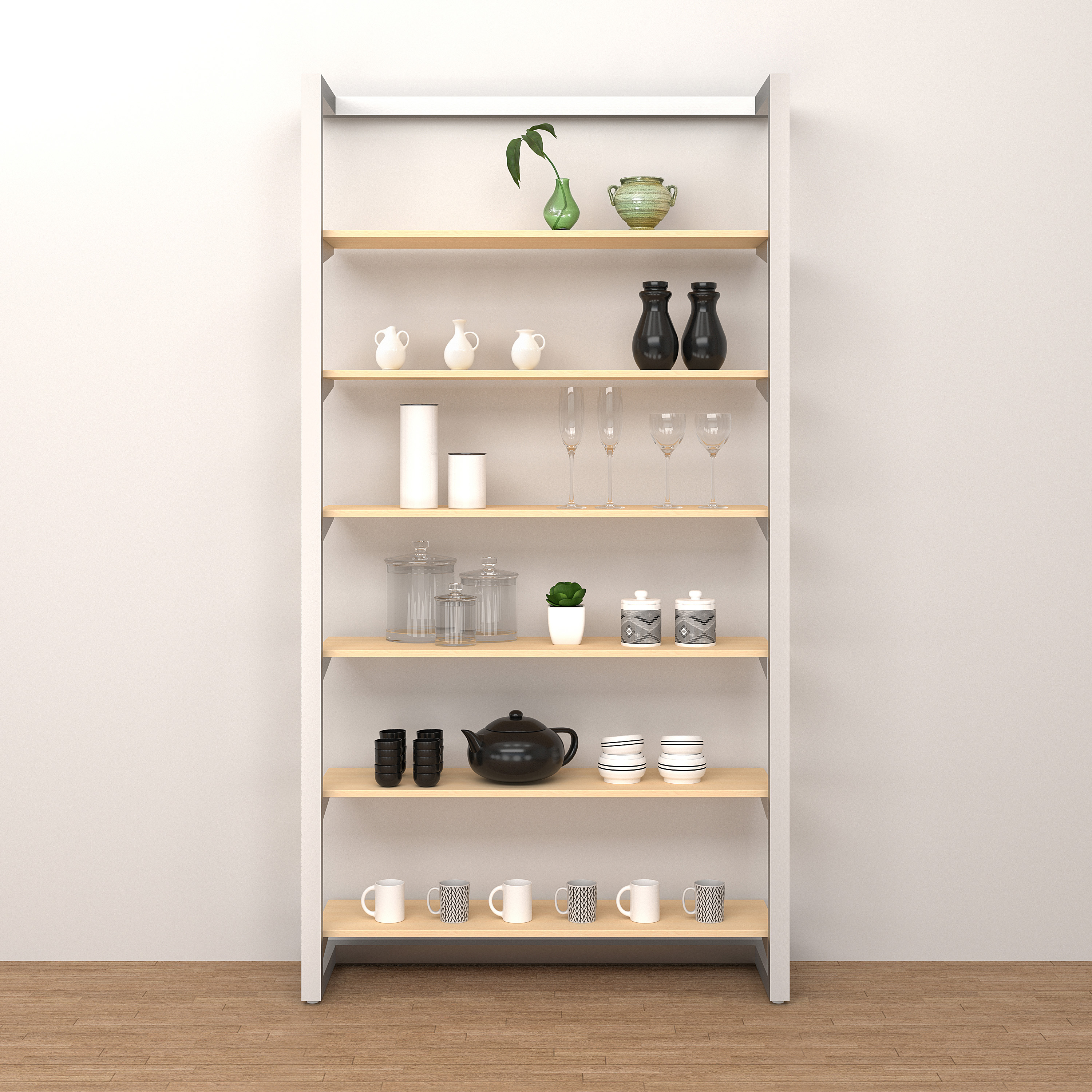 Retail Wall Display | 6 Adjustable Shelves | Displays2Go