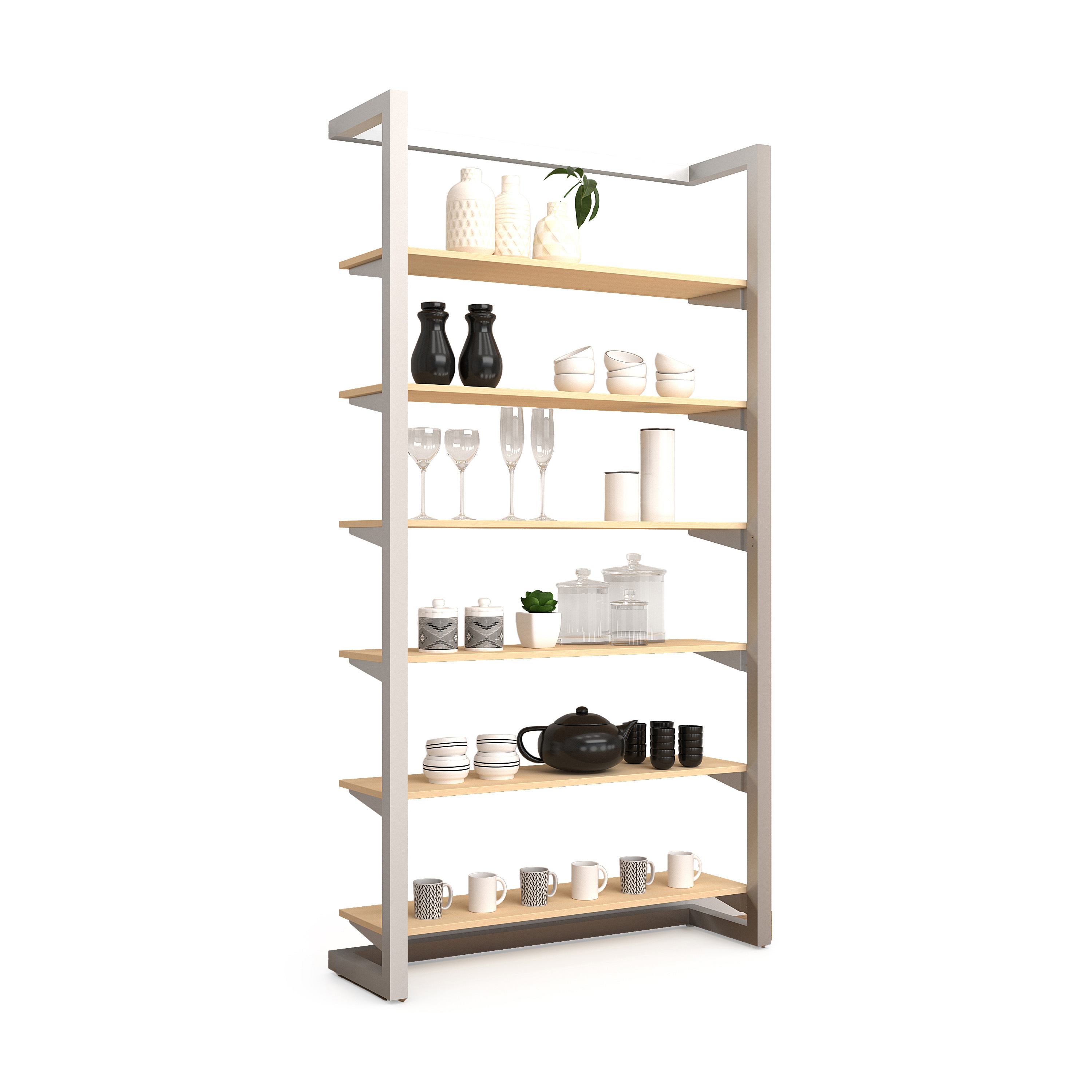 Retail Wall Display | 6 Adjustable Shelves | Displays2Go